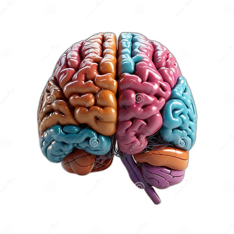 Human brain picture stock illustration. Illustration of sticker - 350697415