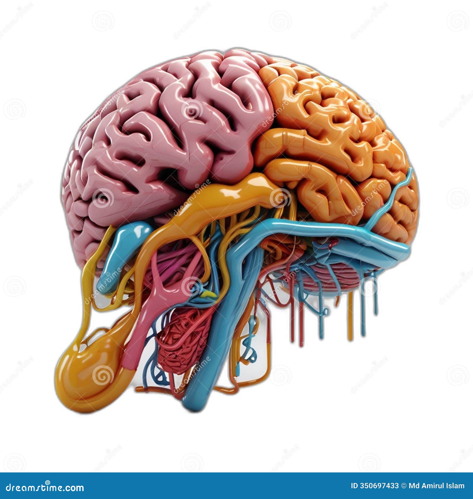 Human brain picture stock illustration. Illustration of idea - 350697433