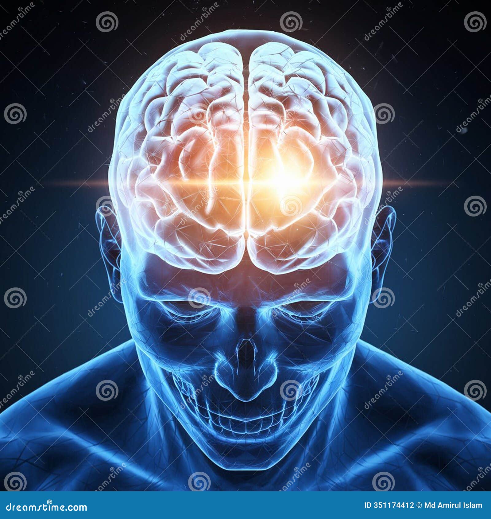 Human brain picture stock illustration. Illustration of beautiful ...