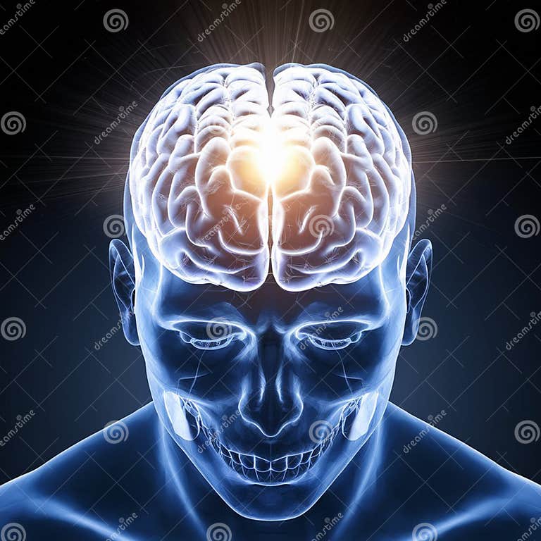 Human brain picture stock illustration. Illustration of human - 351174457