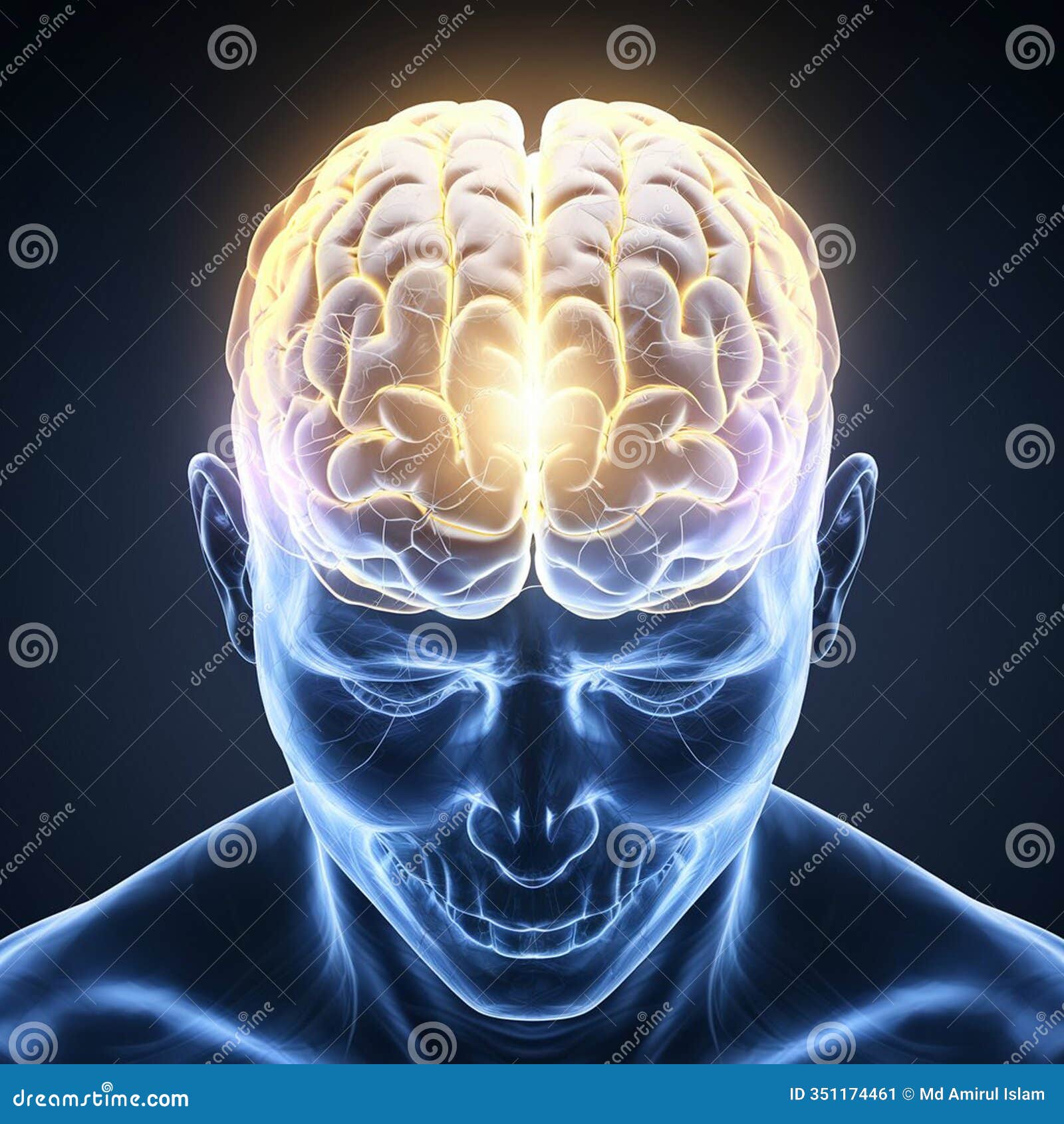 Human brain picture stock illustration. Illustration of icon - 351174461
