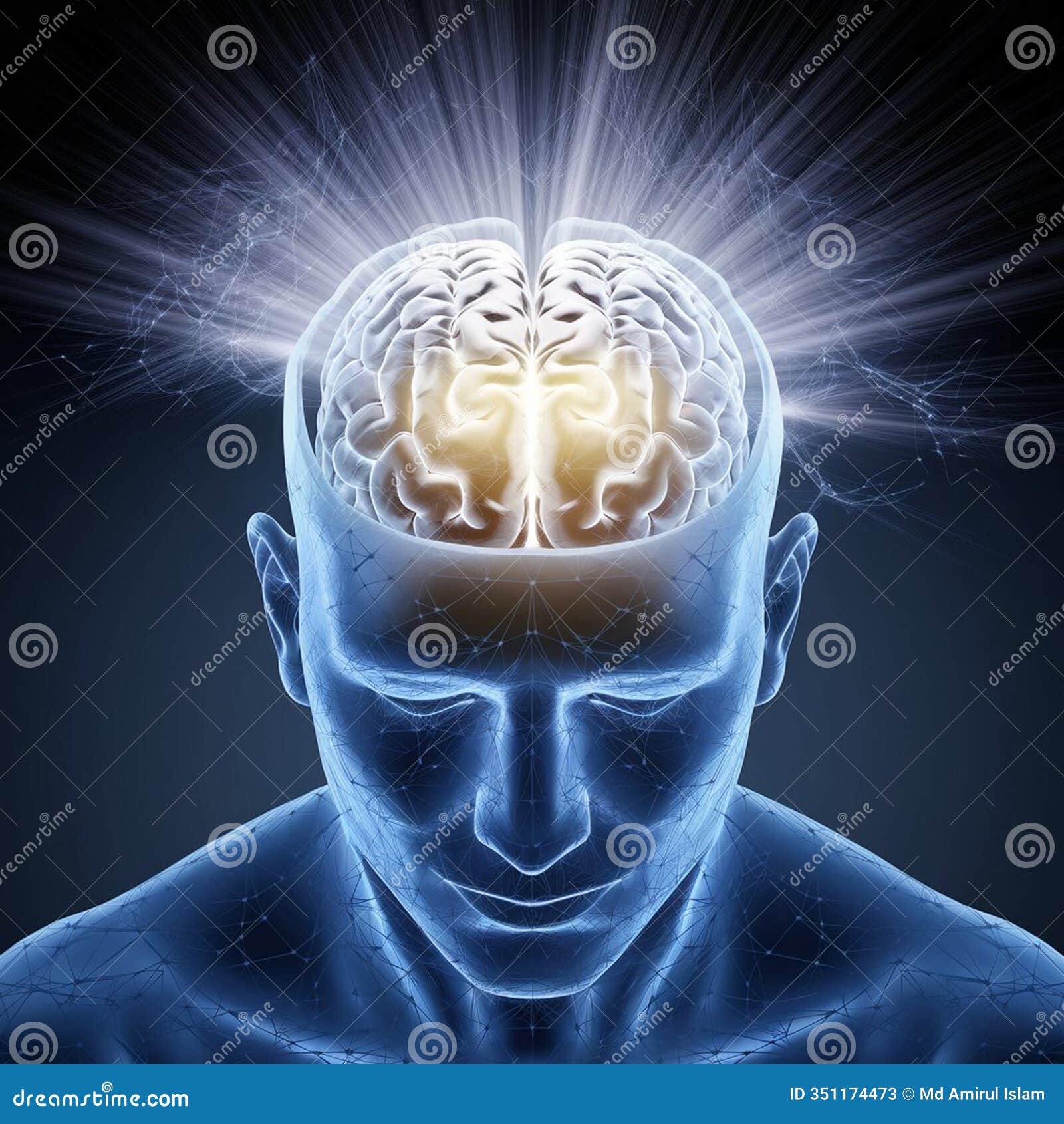 Human brain picture stock illustration. Illustration of design - 351174473