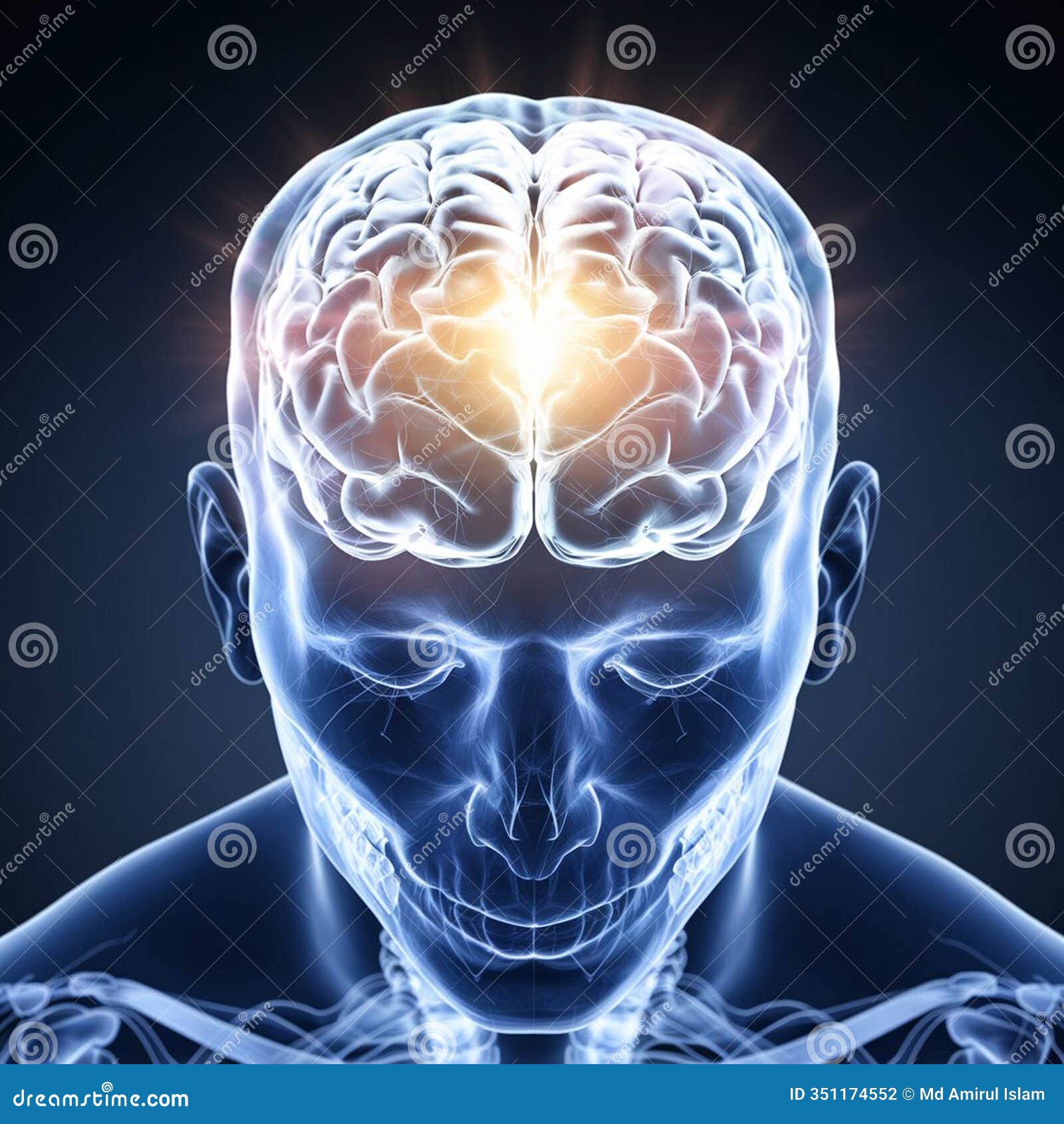 Human brain picture stock illustration. Illustration of idea - 351174552