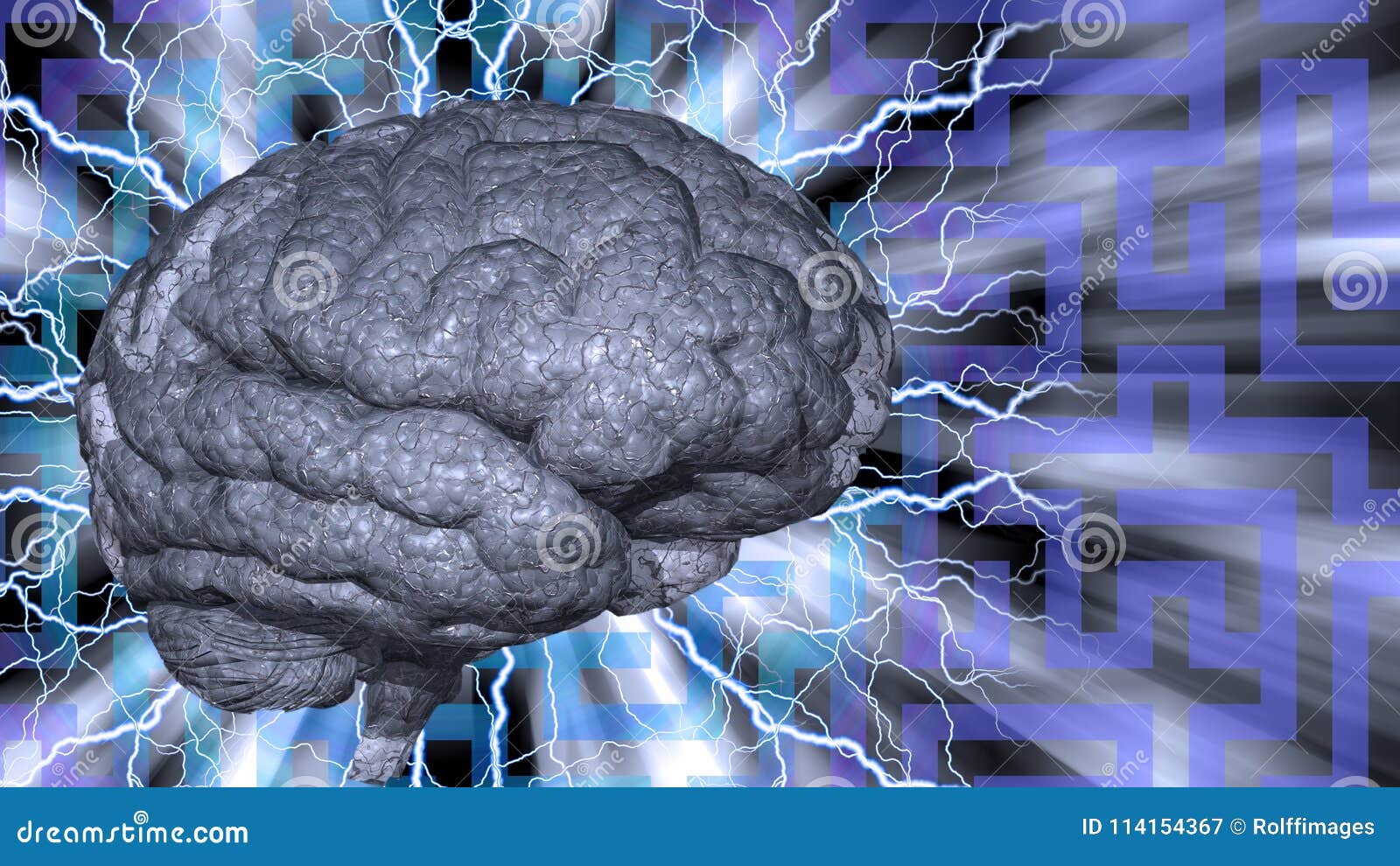 Human brain power stock illustration. Illustration of concentration ...
