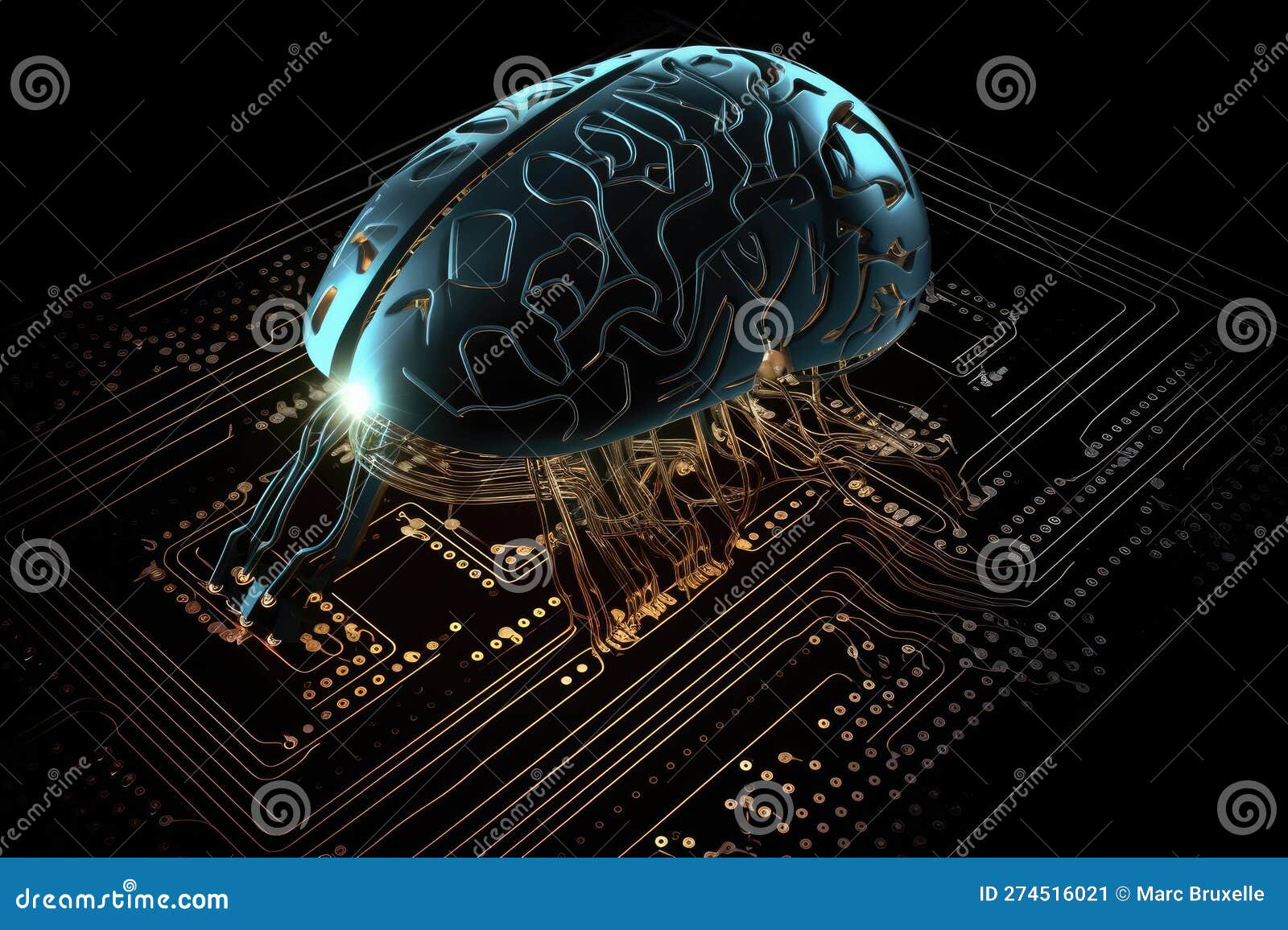 Human Brain on a Printed Circuit Board - AI Generated Stock ... Human Brain on a Printed Circuit Board - AI Generated Stock ...