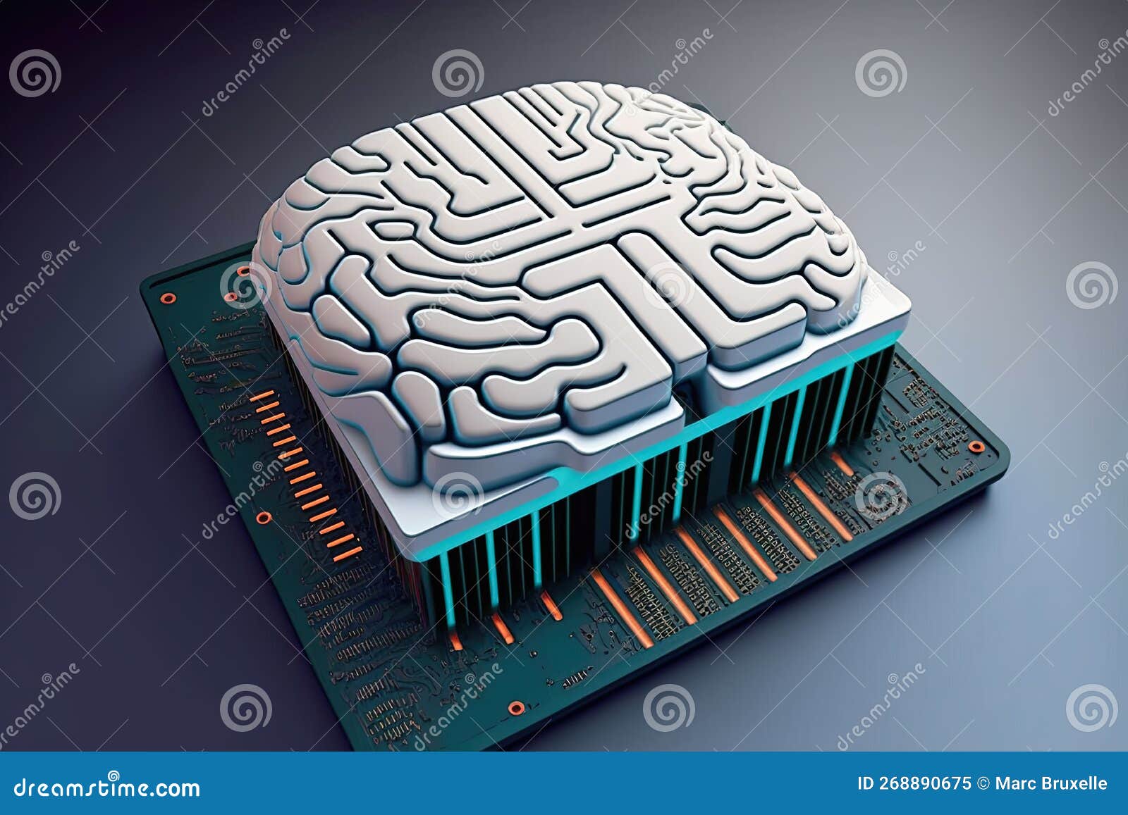 Human Brain On A Printed Circuit Board - Generative AI Royalty-Free ... Human Brain On A Printed Circuit Board - Generative AI Royalty-Free ...