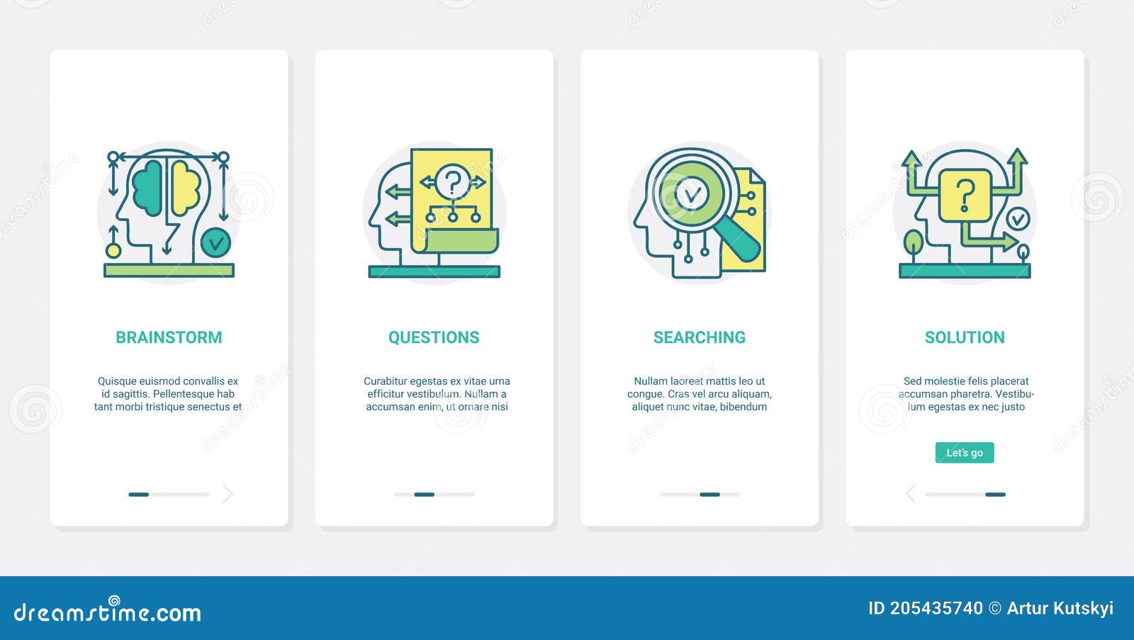 Human Brain in Process of Searching, Asking Questions UX, UI Mobile App ...