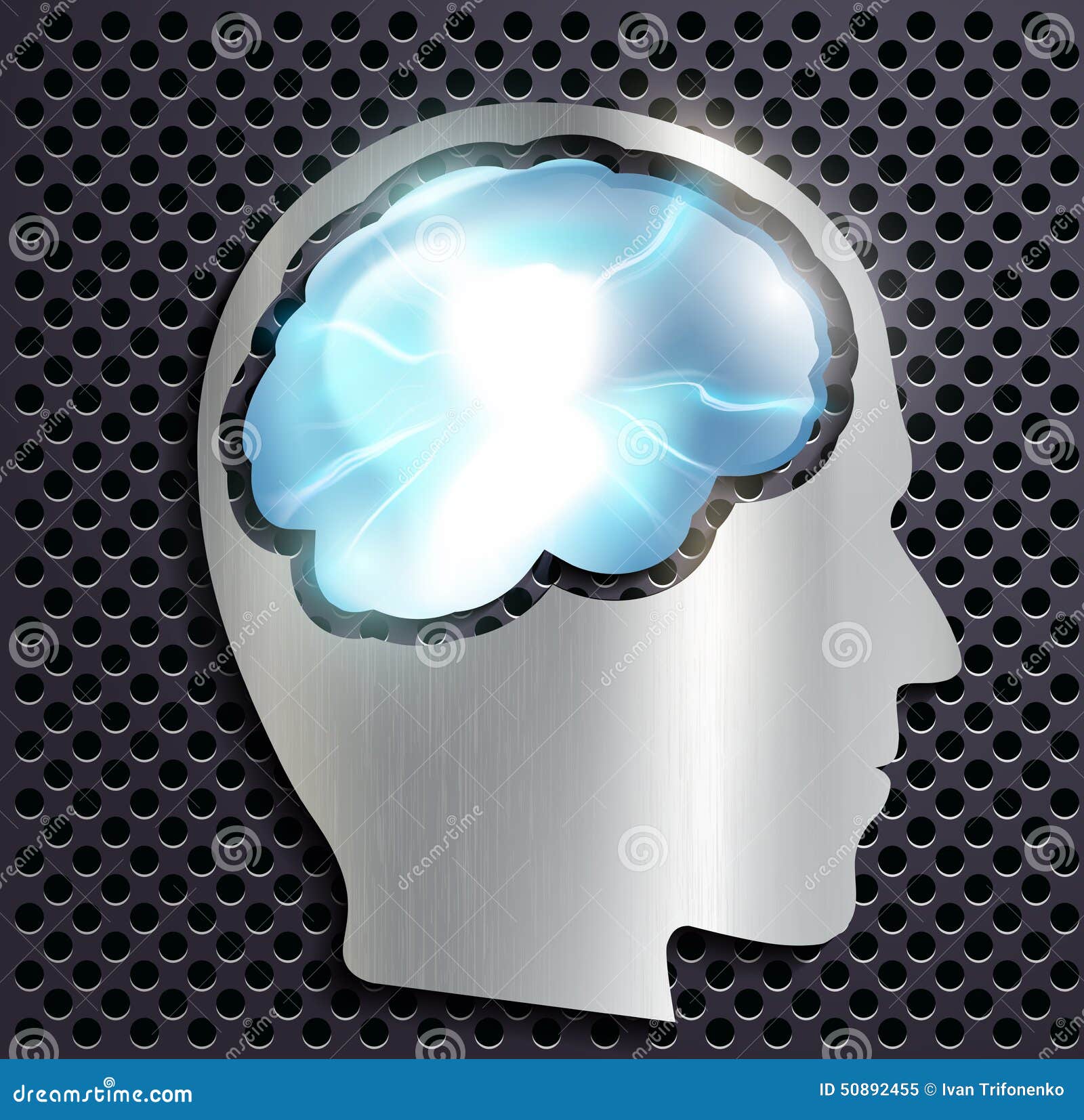 The human brain stock vector. Illustration of creativity - 50892455