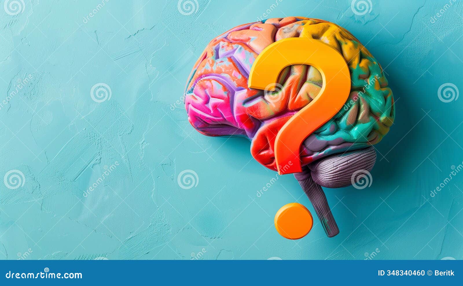 Human Brain with a Question Mark, Thought, Curiosity and Knowledge ...