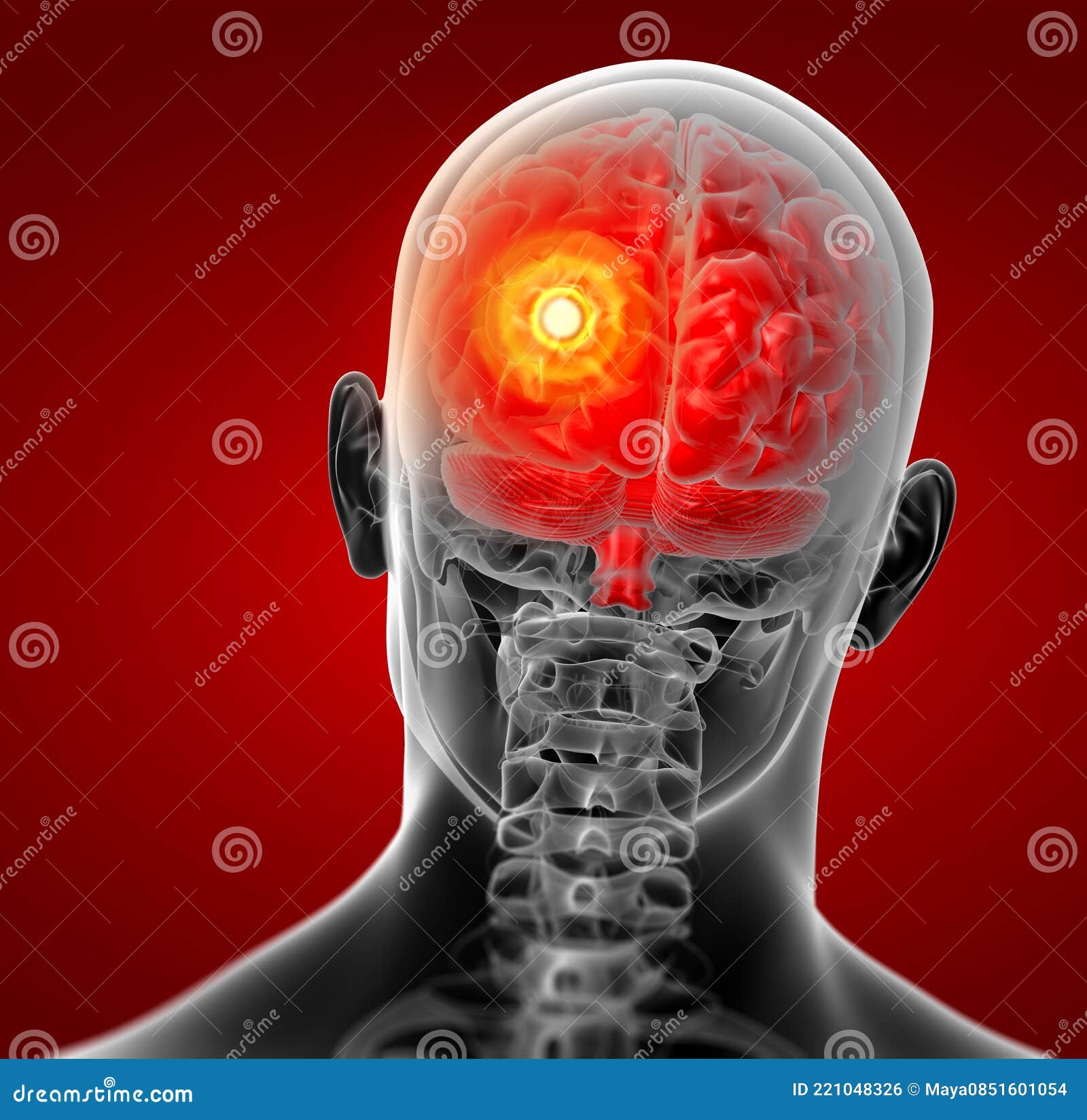 3D Rendering Illustration of Brain Stock Illustration - Illustration of ...