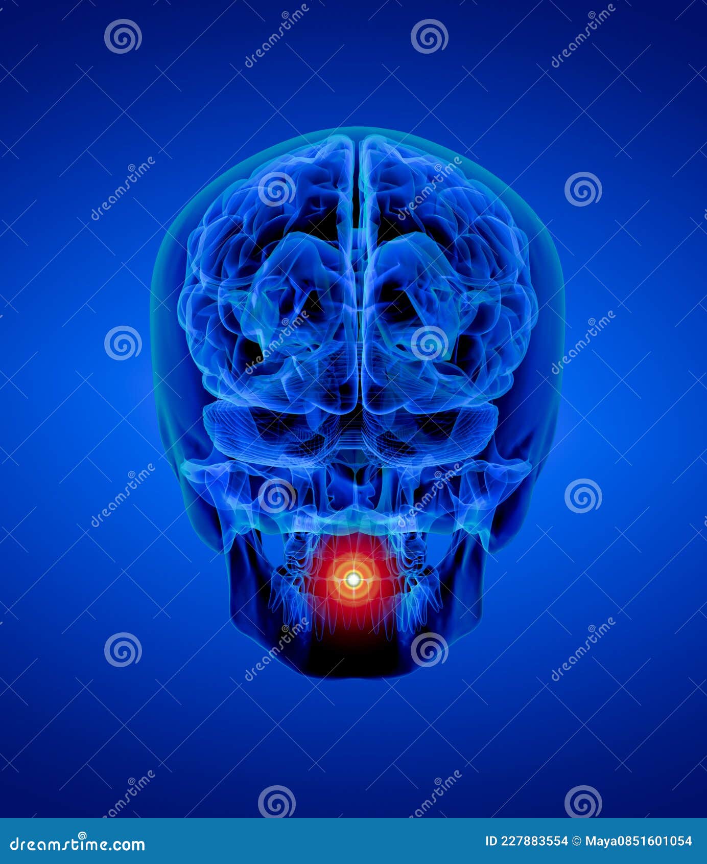 3D Rendering Illustration of Brain Stock Illustration - Illustration of ...