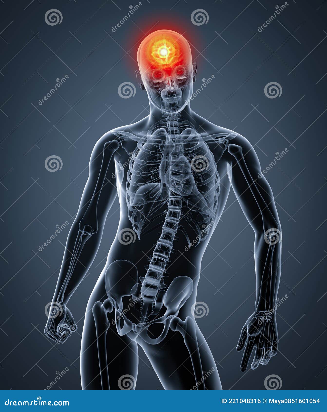 3D Rendering Illustration of Brain Stock Illustration - Illustration of ...