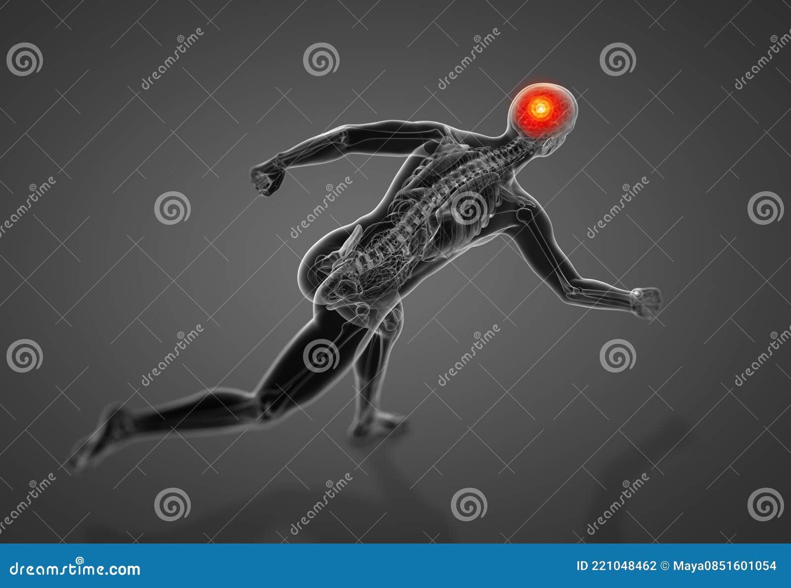3D Rendering Illustration of Brain Stock Illustration - Illustration of ...