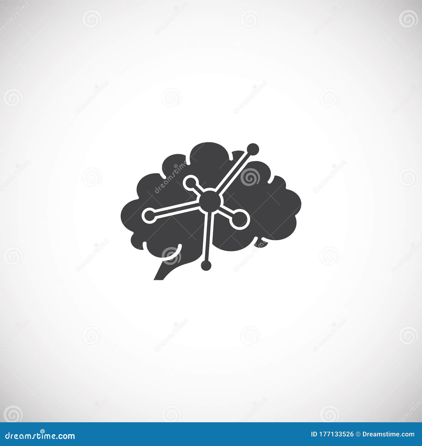 Human Brain Related Icon on Background for Graphic and Web Design ...