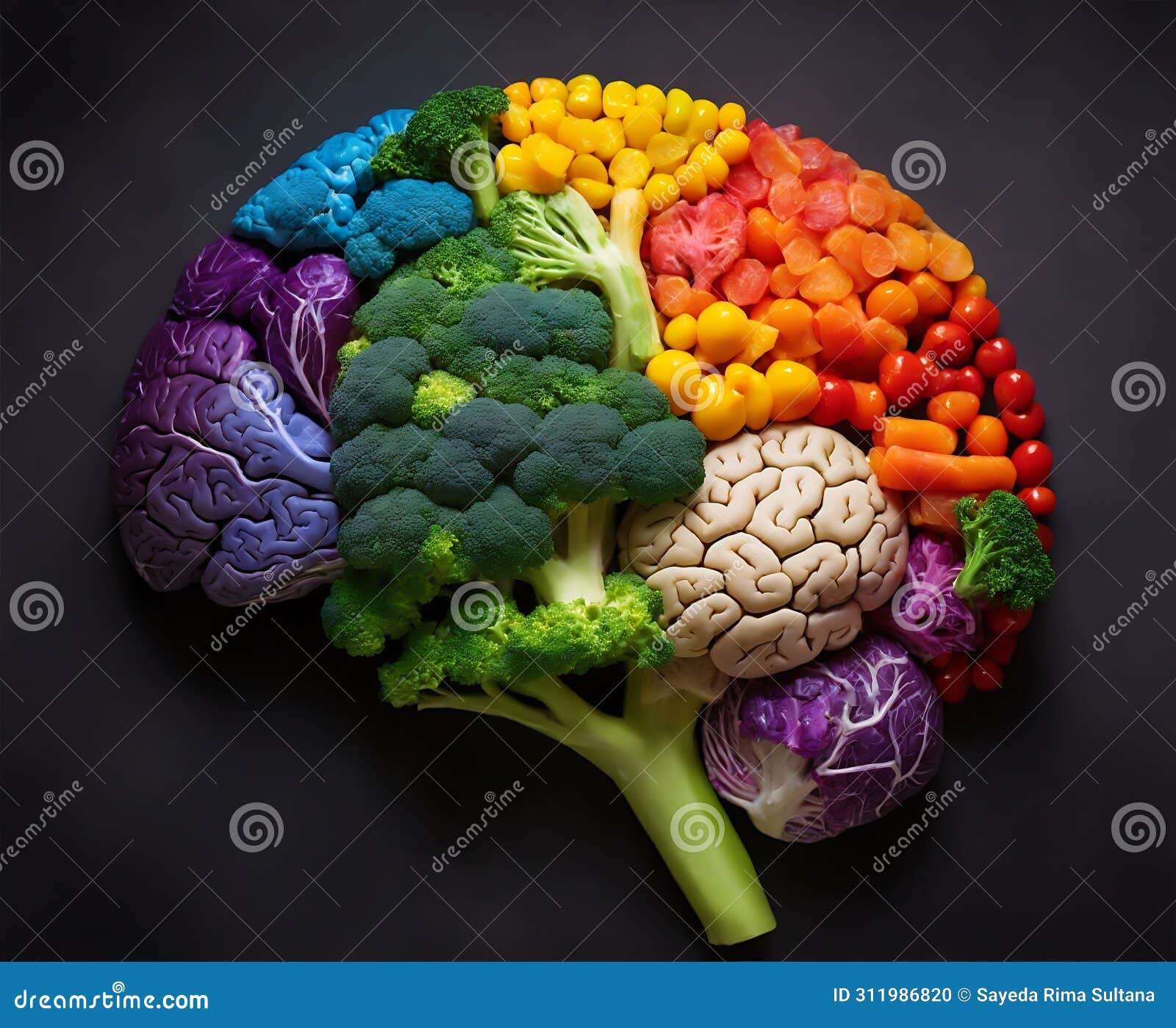 Human Brain Representation Using a Variety of Colorful Vegetables ...