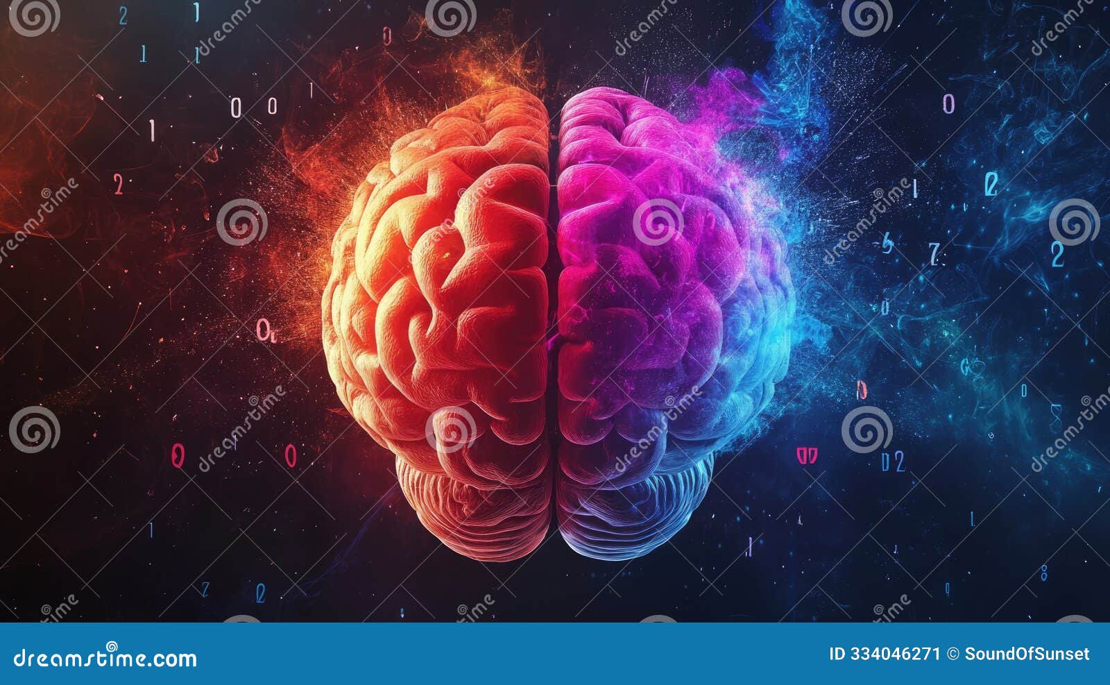 Human Brain with Right Creative Hemisphere and Left Logical Hemisphere ...