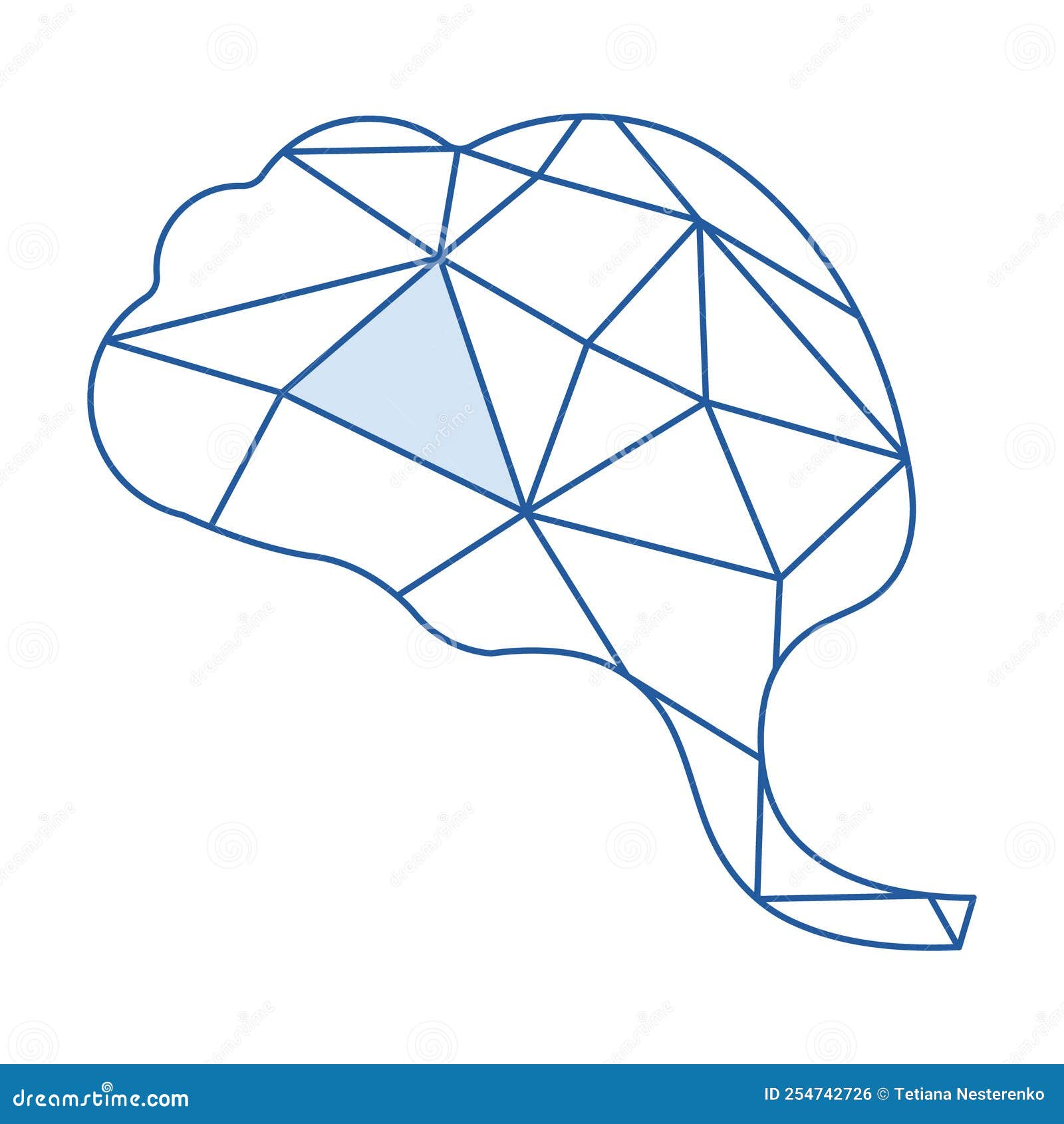 Human Brain Schematic Brochure Element Design Stock Vector ...