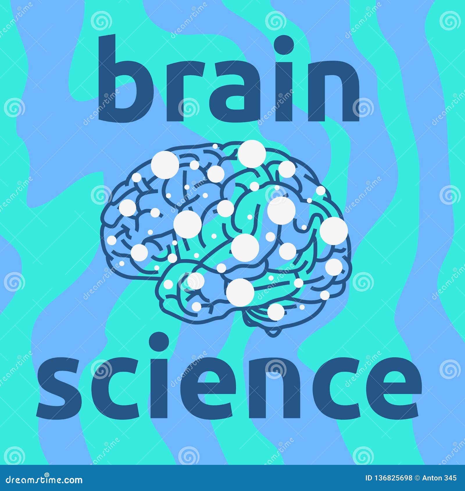 Human Brain Science Themed Design Vector Graphic Stock Vector ...