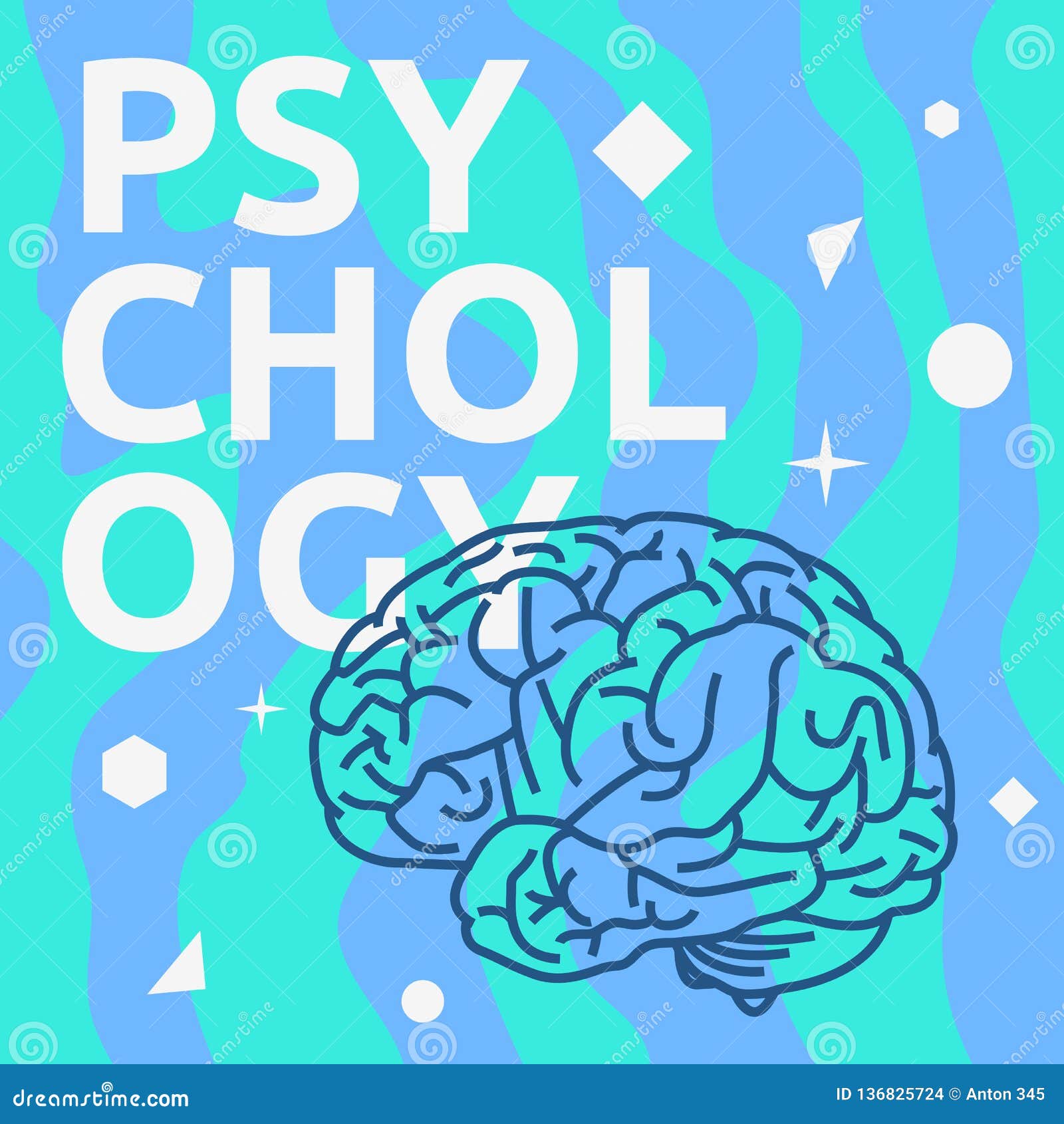 Human Brain Science Themed Design Vector Graphic Stock Vector ...