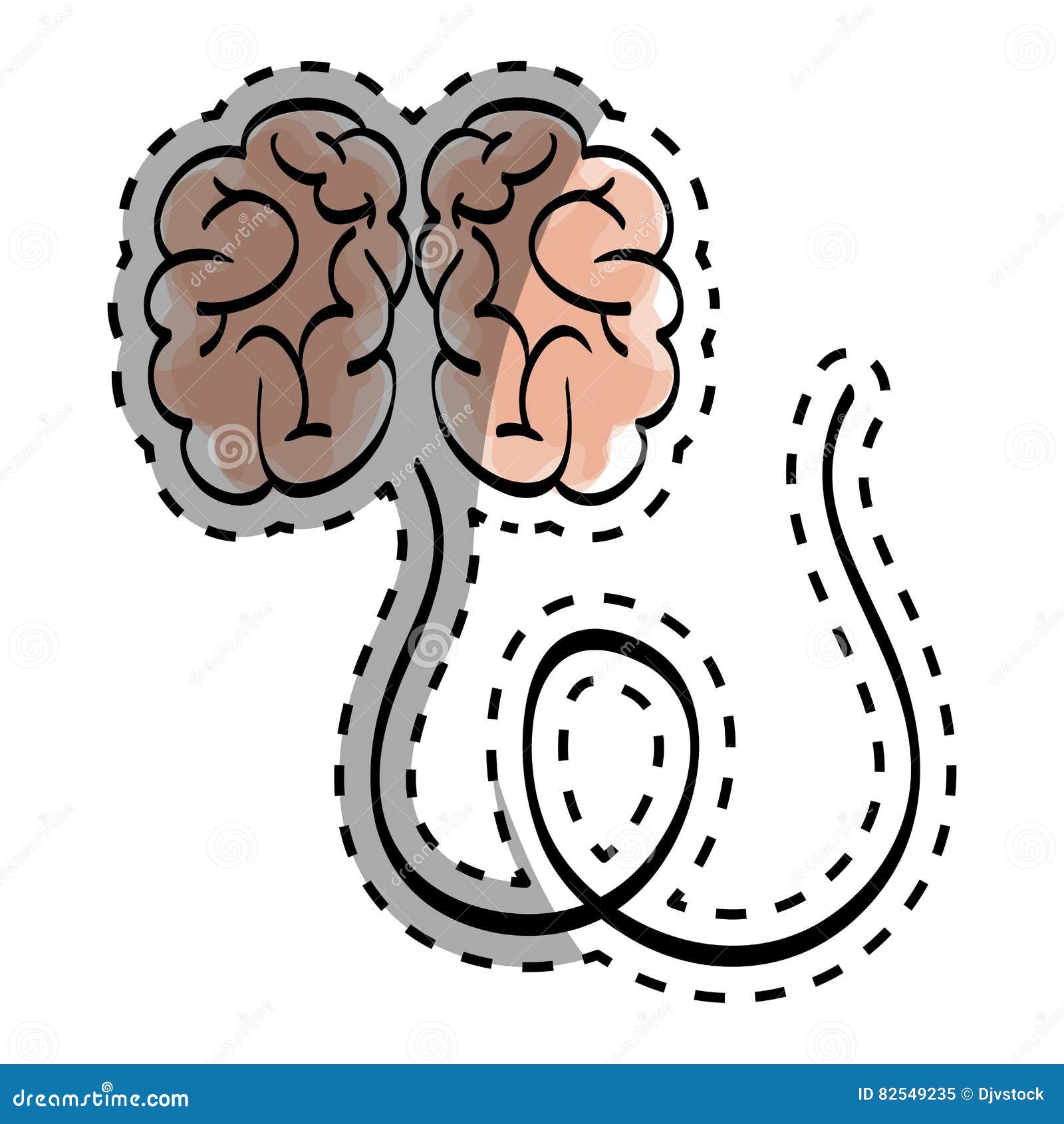 Human brain scribble stock image. Image of organ, creative - 82549235