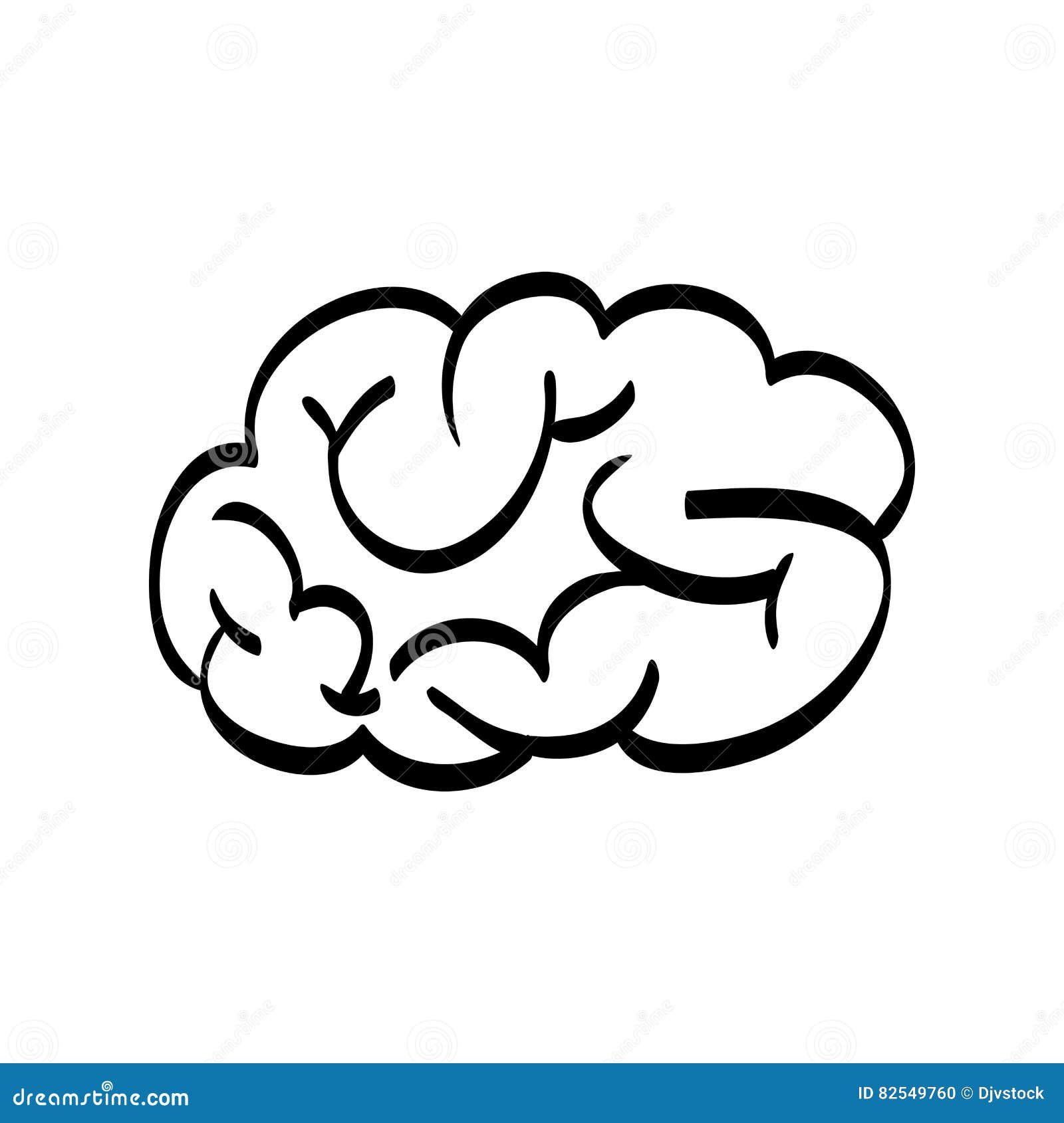 Human brain scribble stock photo. Image of idea, memory - 82549760