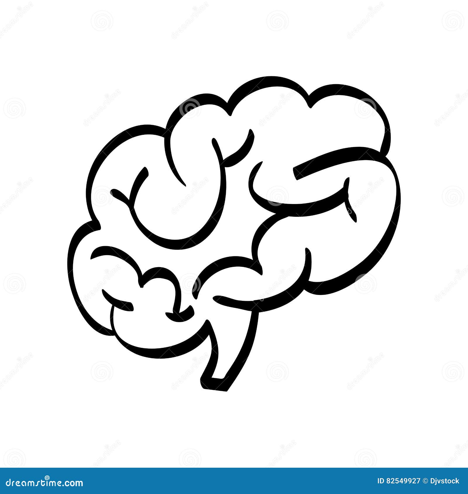 Human brain scribble stock image. Image of concept, imagination - 82549927
