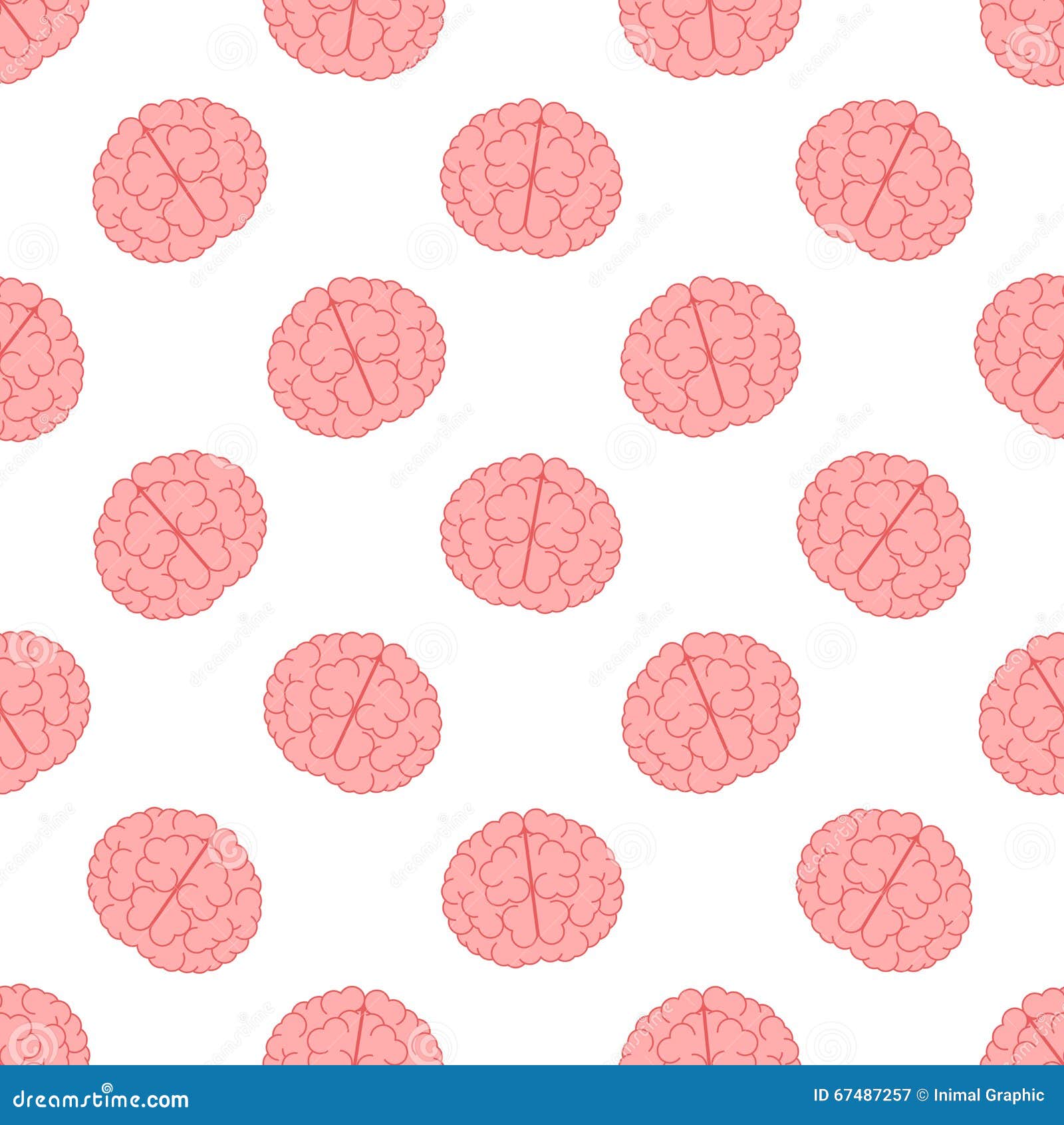 Human Brain Seamless Pattern Stock Vector - Illustration of education ...