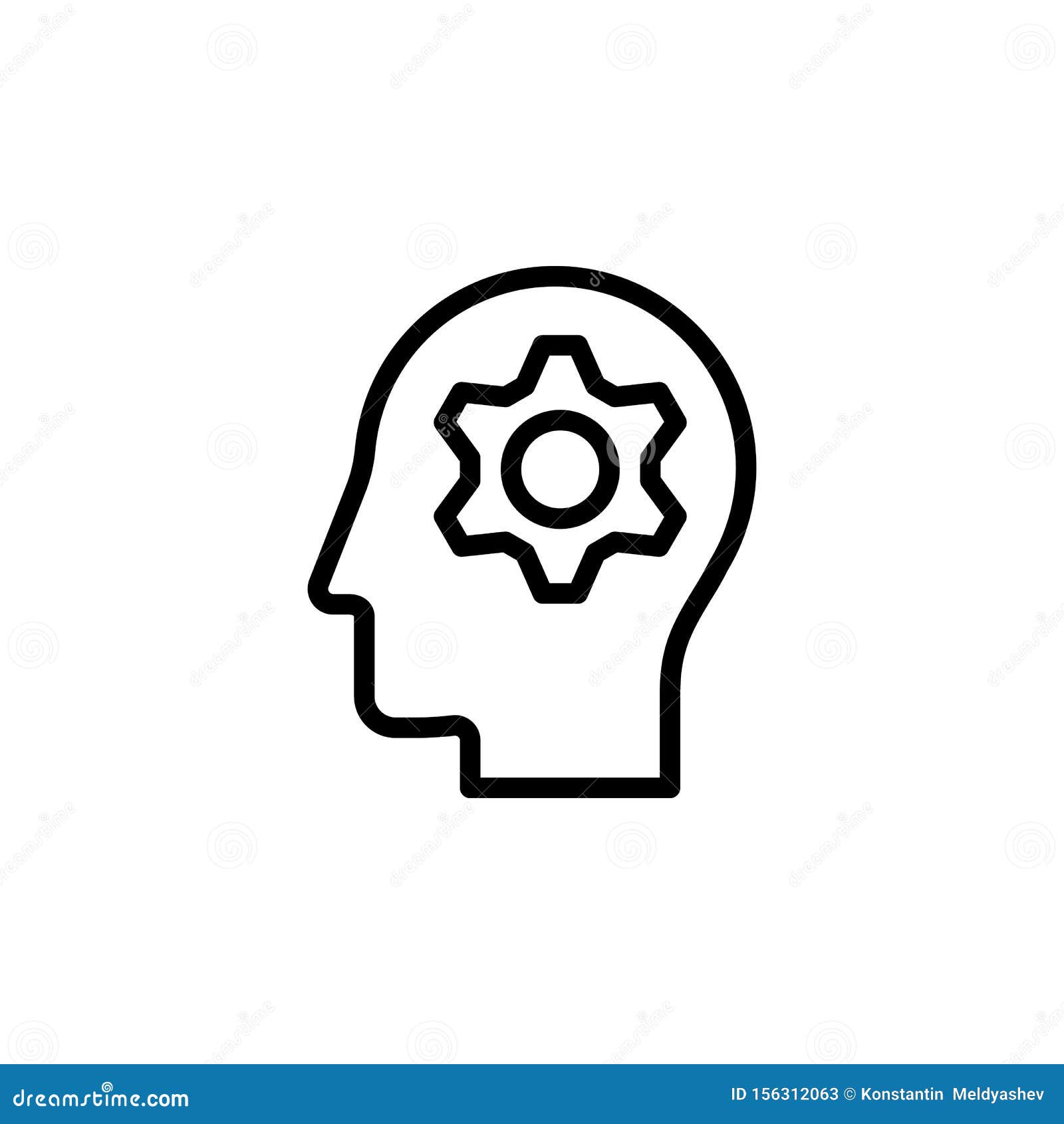 Brain Setting Logo Design. Vector Illustration | CartoonDealer.com ...