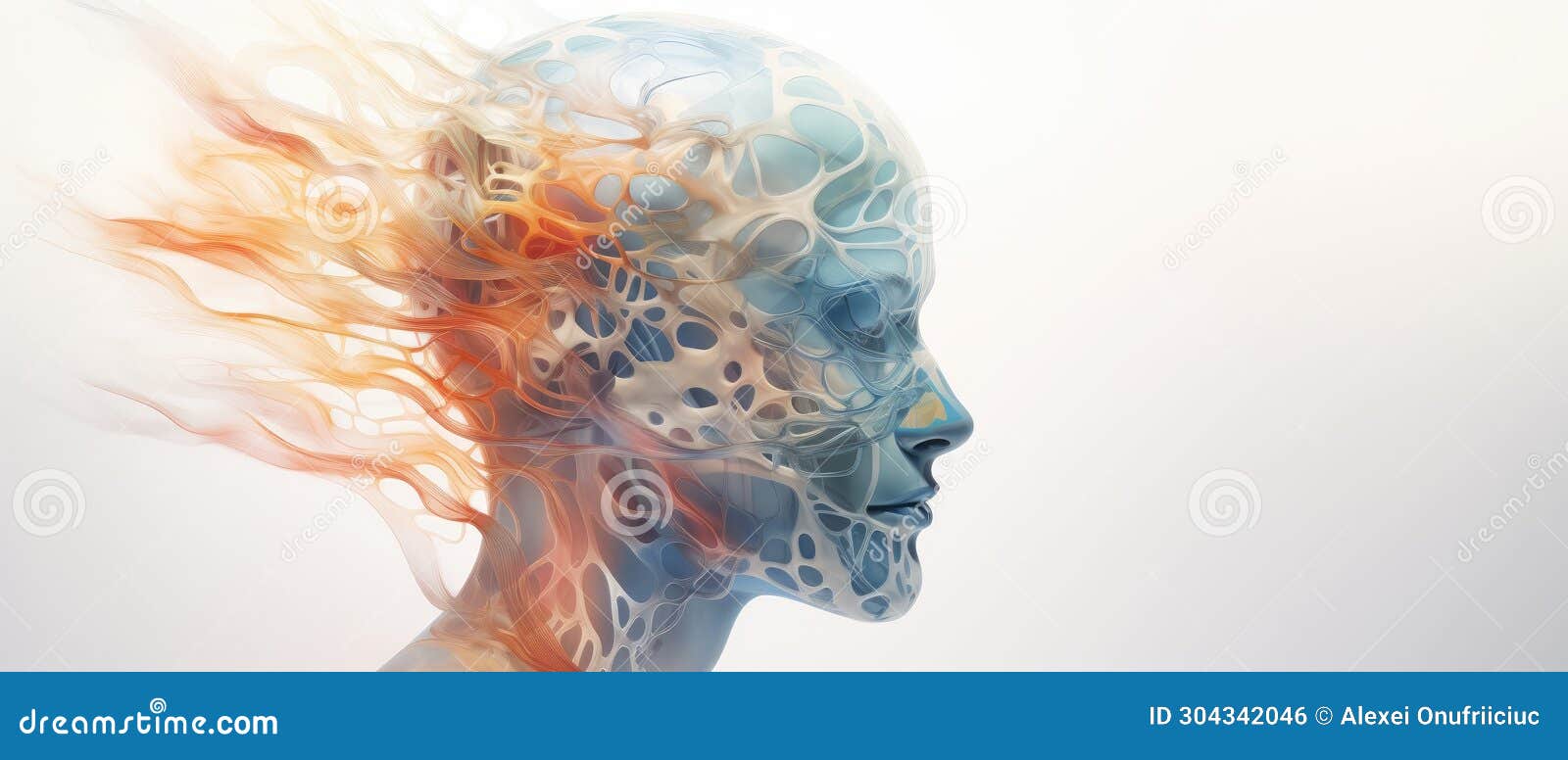 Human brain in the shape stock illustration. Illustration of concept ...