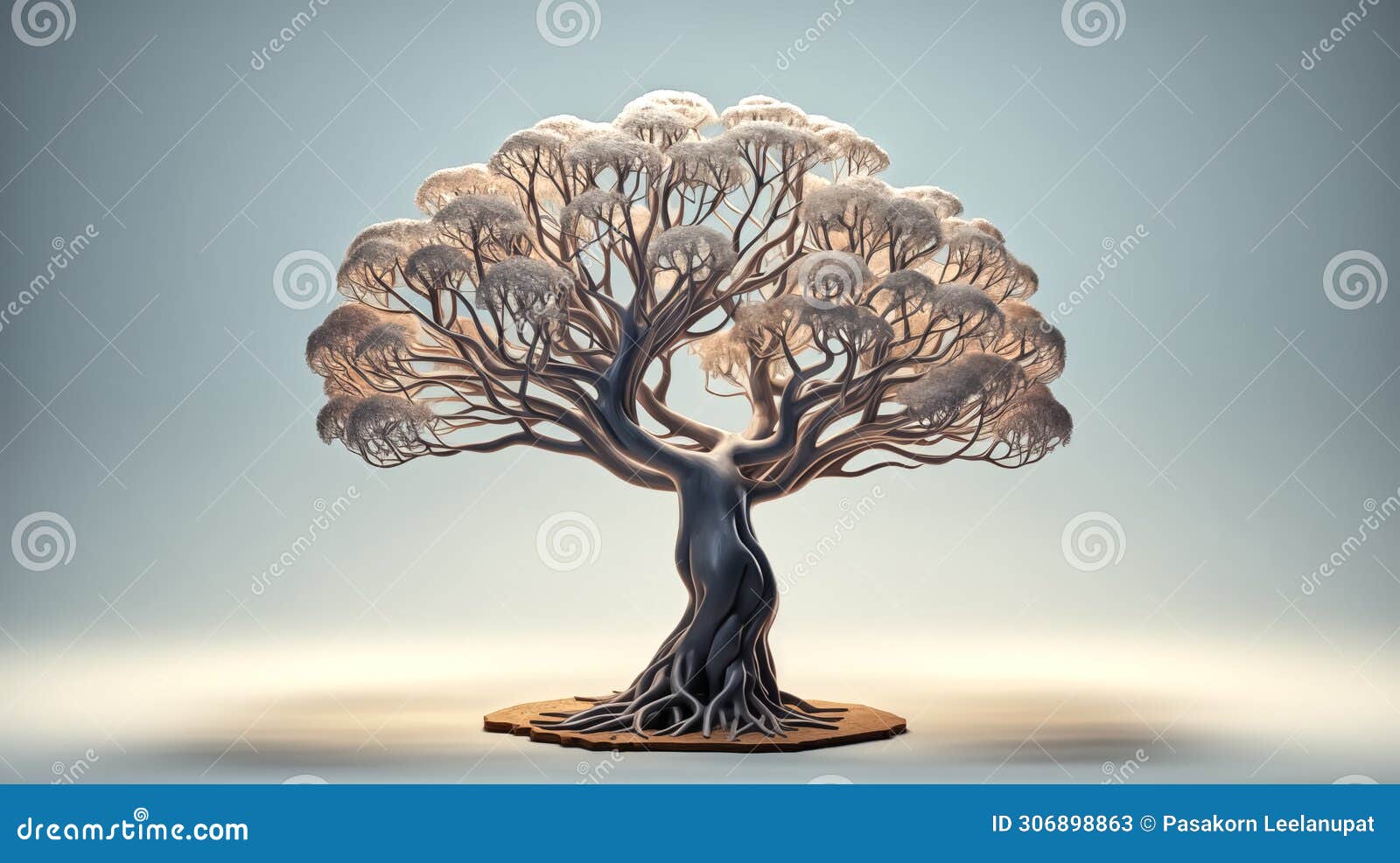 Human Brain Shaping Tree, Two Tone Color, Symbolizing Emotional Stock ...
