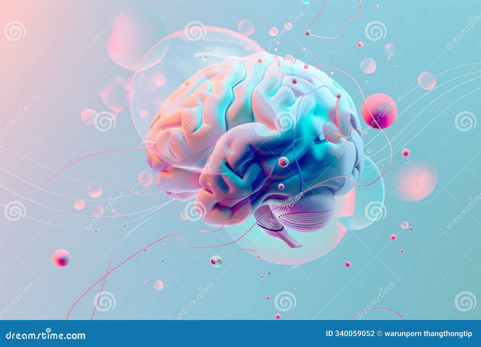 Human Brain Showing Creativity, Intelligence and Imagination. Power of ...