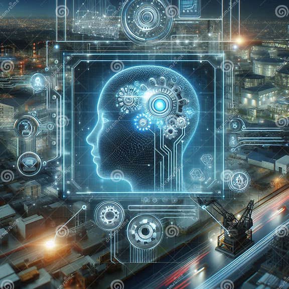 The Human Brain Shows Intelligent Thinking Processing Stock ...