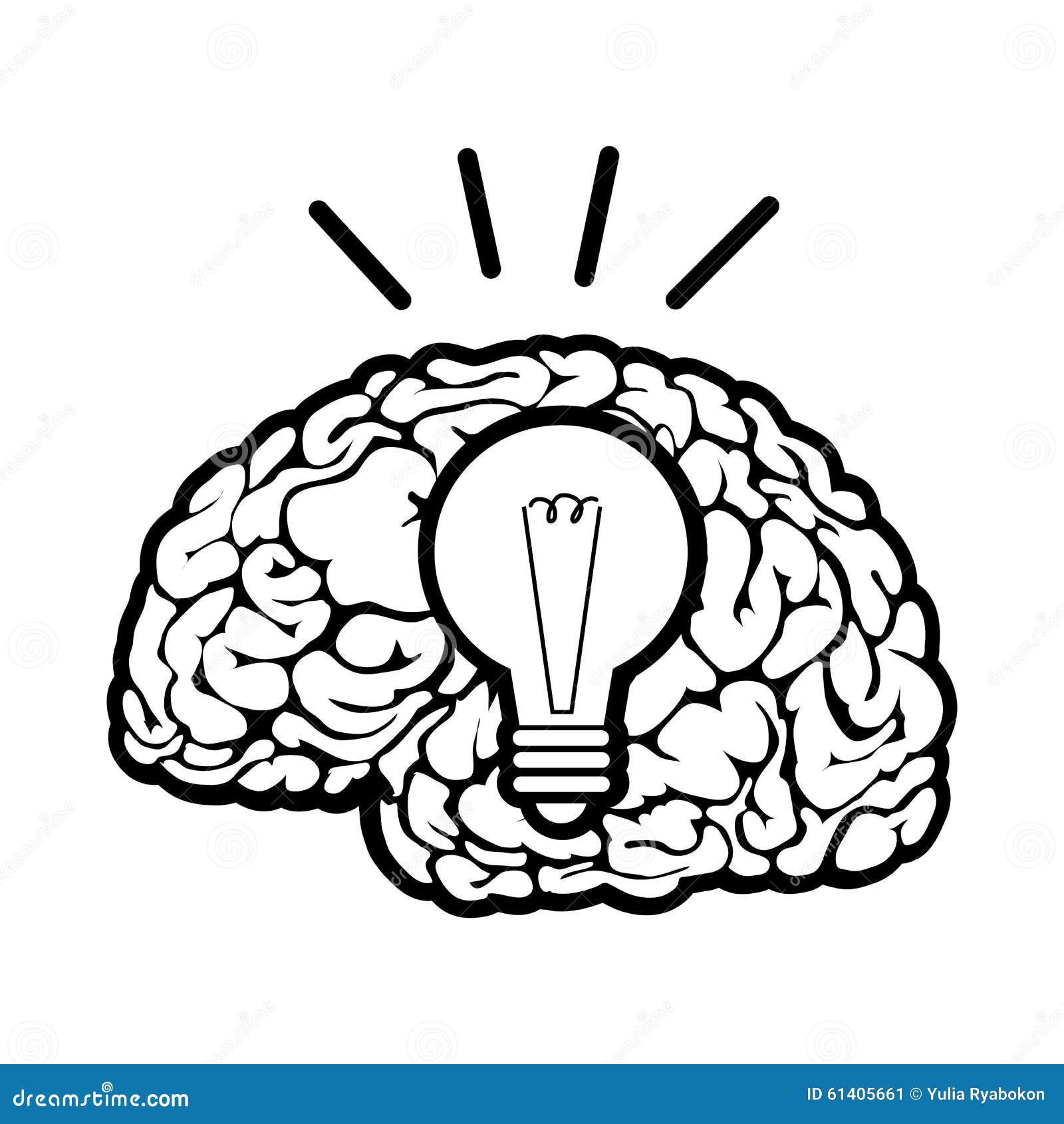 Human brain sign stock vector. Illustration of neurology - 61405661