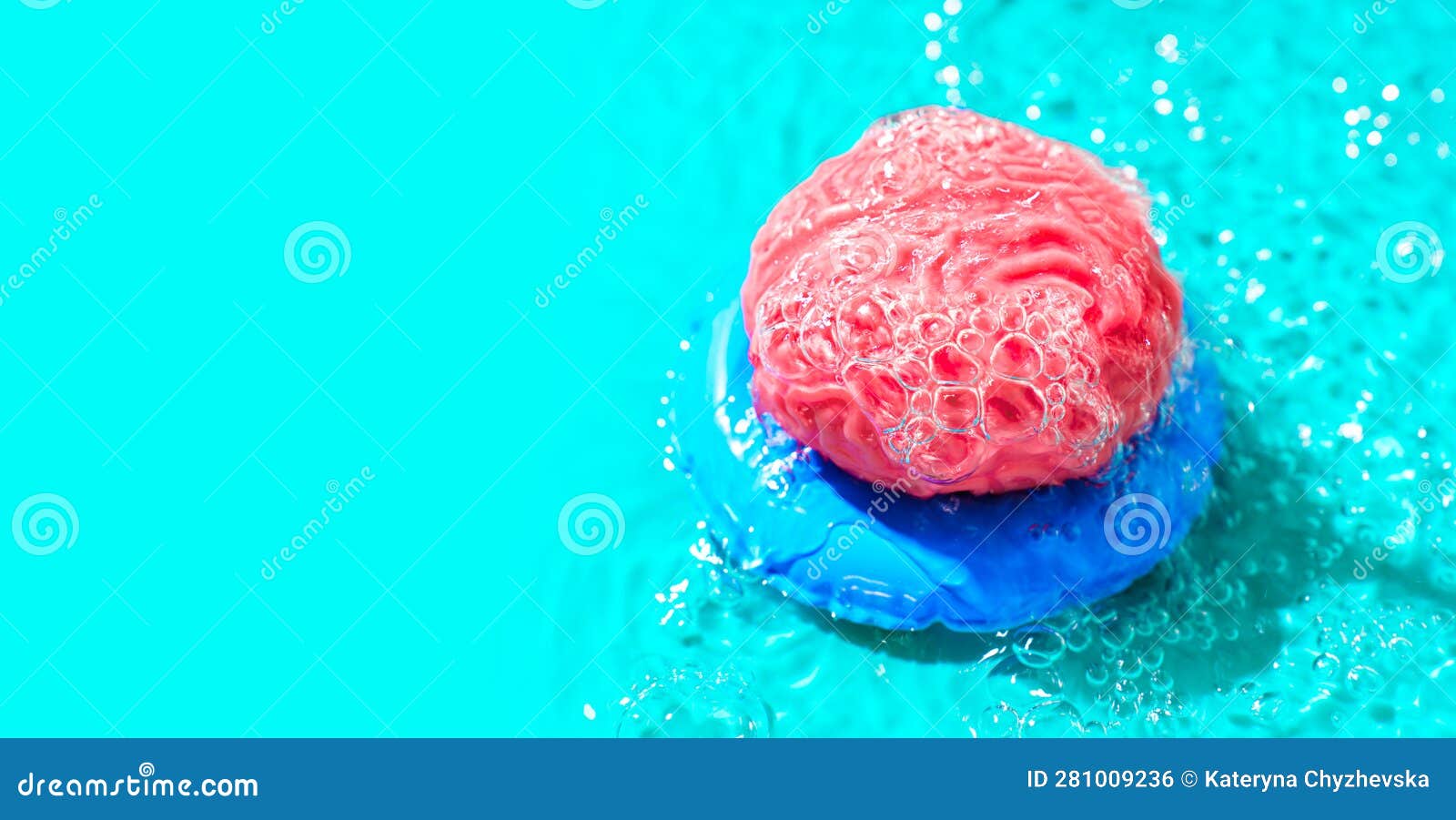Human Brain Swimming in the Pool Stock Photo - Image of concept ...