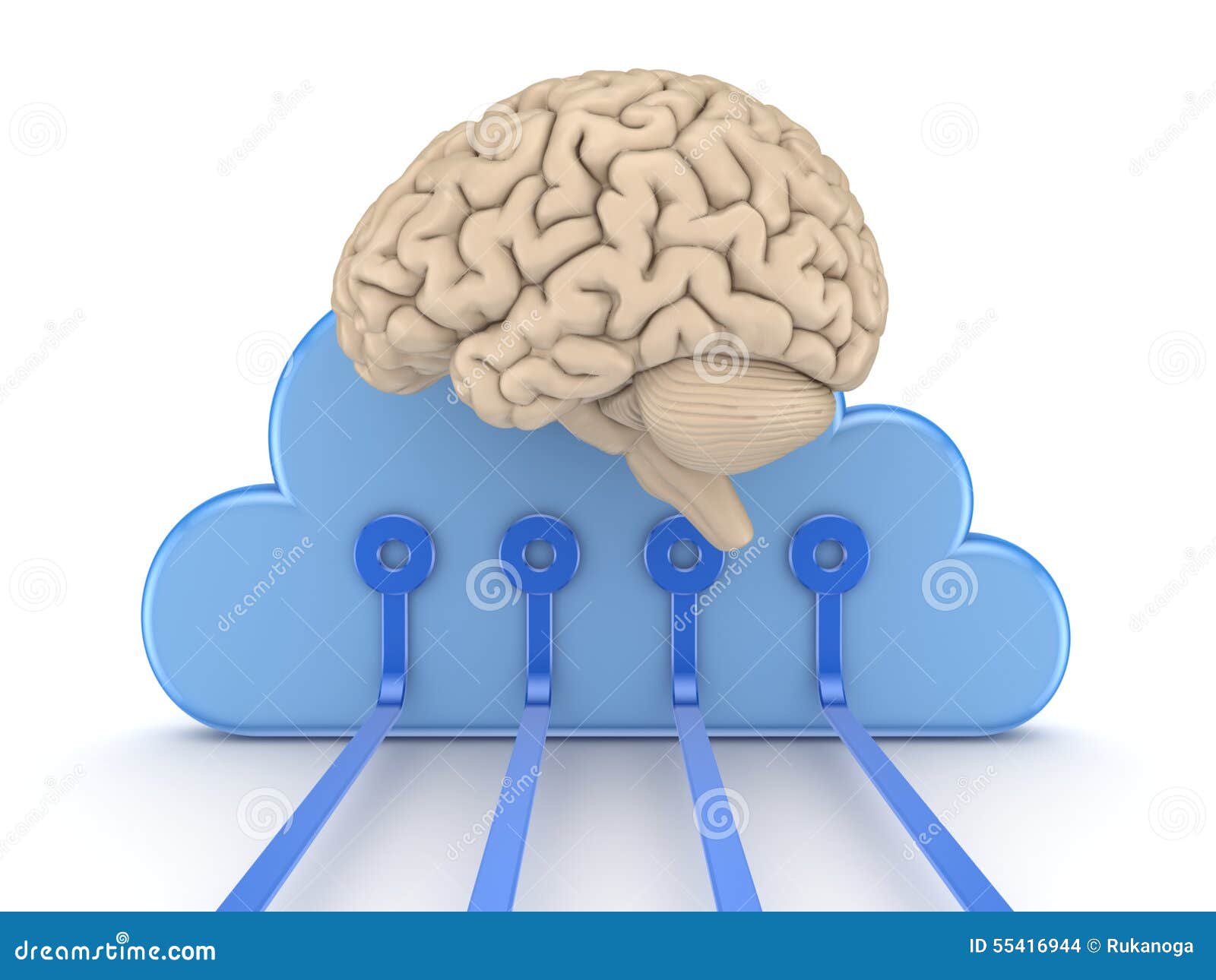 Human brain stock illustration. Illustration of connect - 55416944