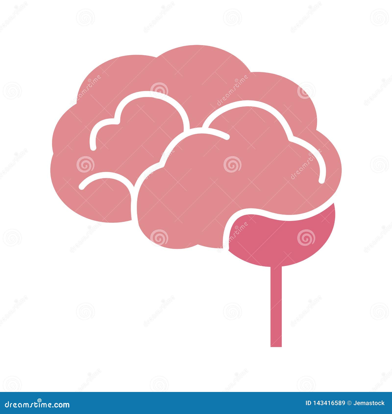Human brain symbol stock vector. Illustration of cerebral - 143416589