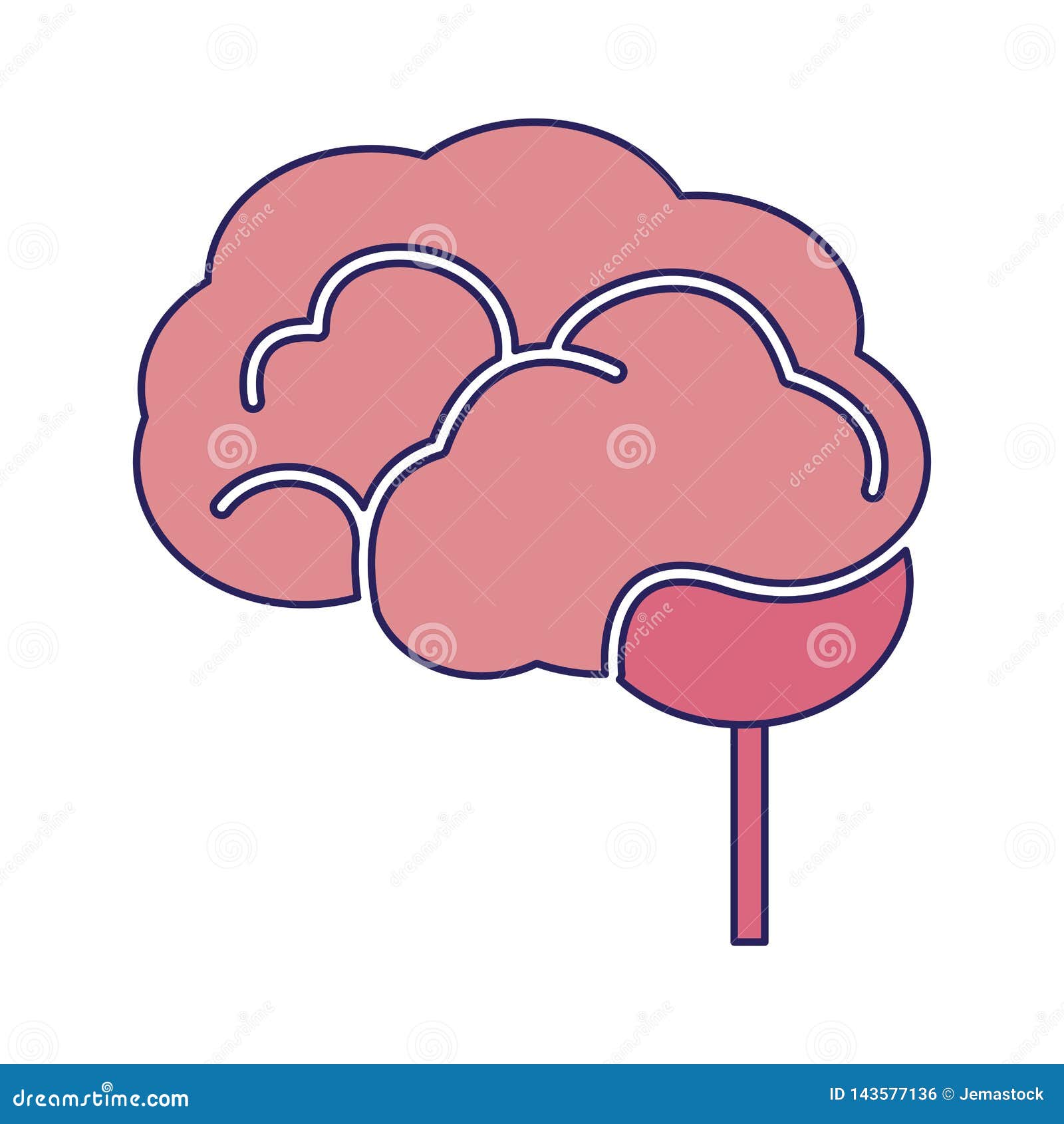 Human brain symbol stock vector. Illustration of business - 143577136