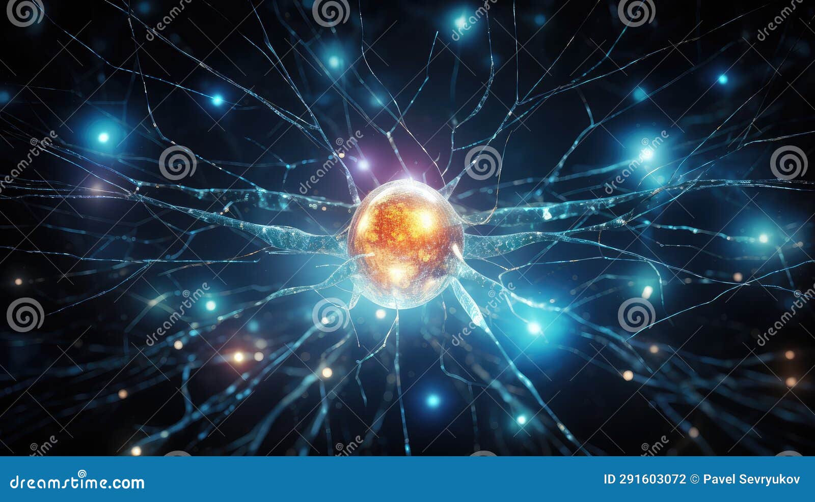 Human brain synapse scan stock illustration. Illustration of idea ...