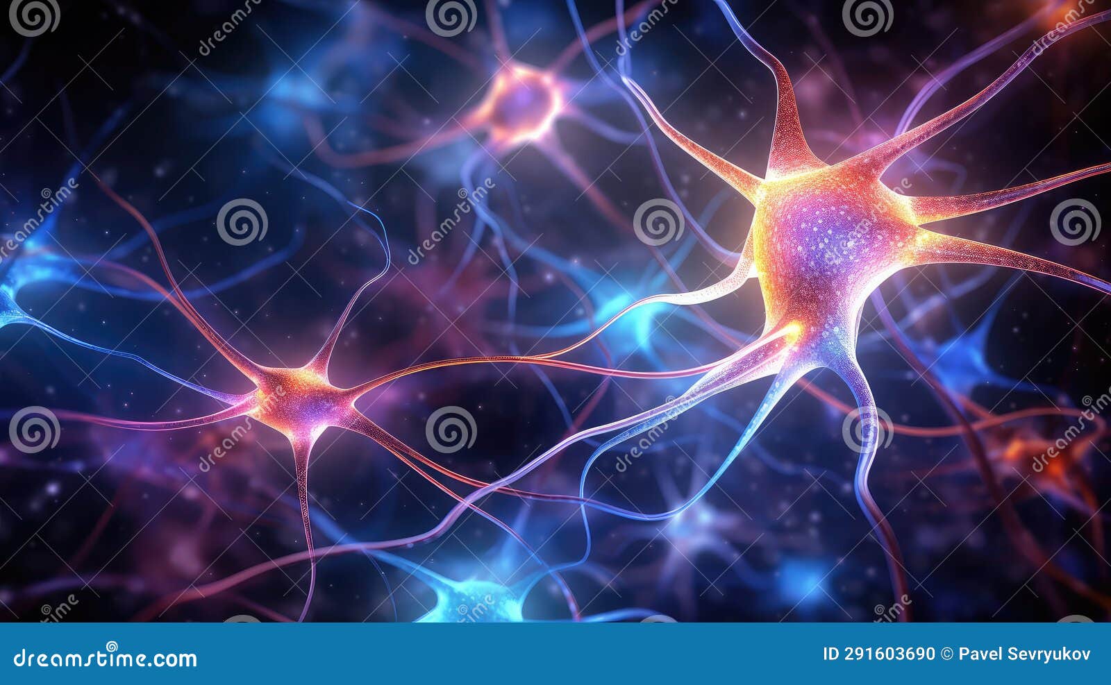 Human brain synapse scan stock illustration. Illustration of ...