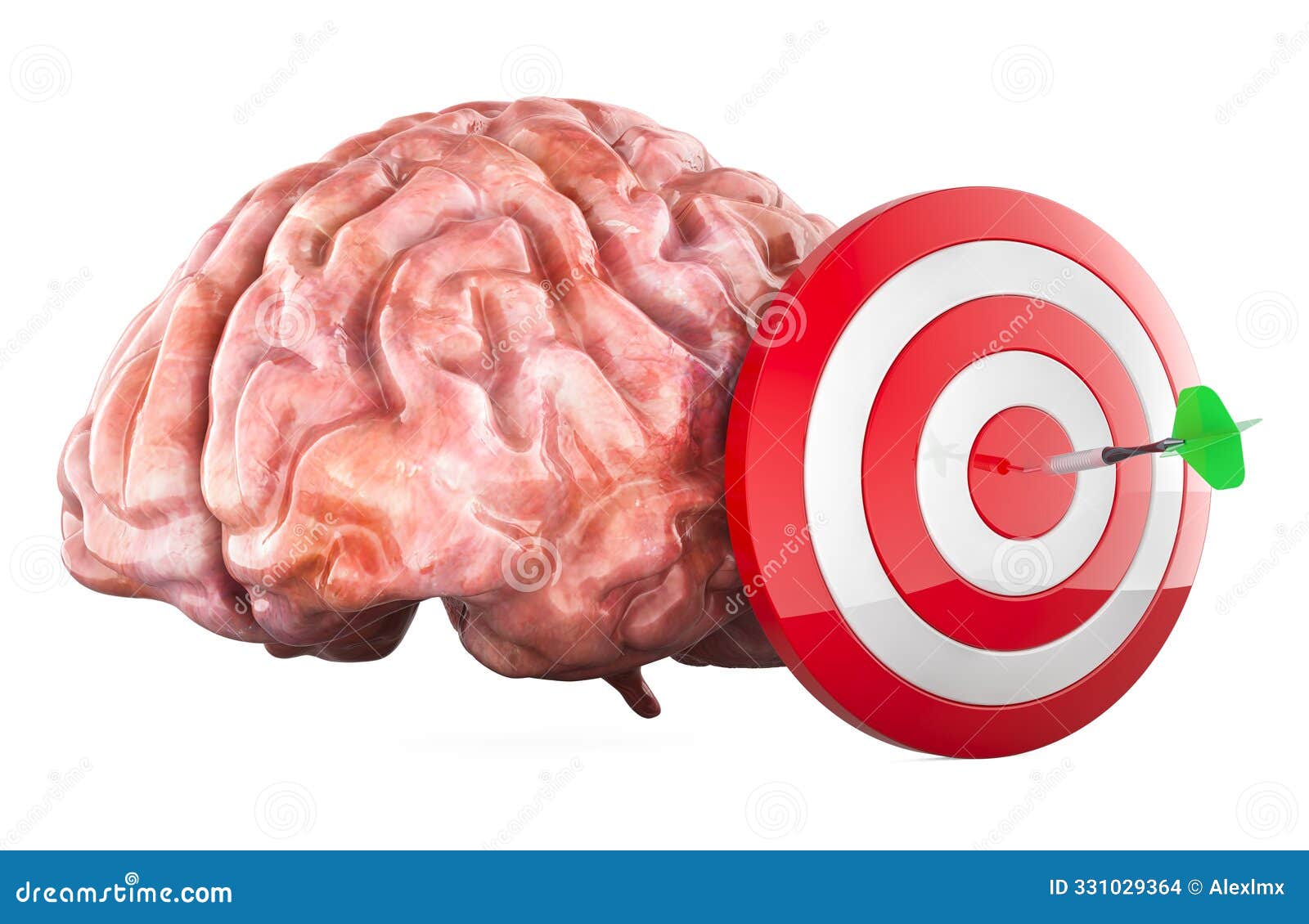 A Darts Arrow In The Center Of The Dartboard. AI Generated. Royalty ...