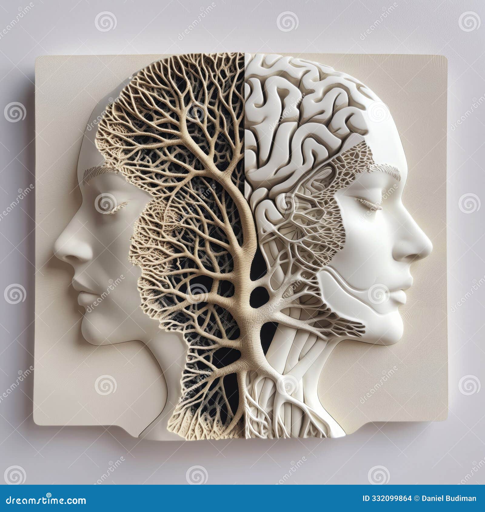 Human Brain and Telepathy Communication Concept Stock Illustration ...