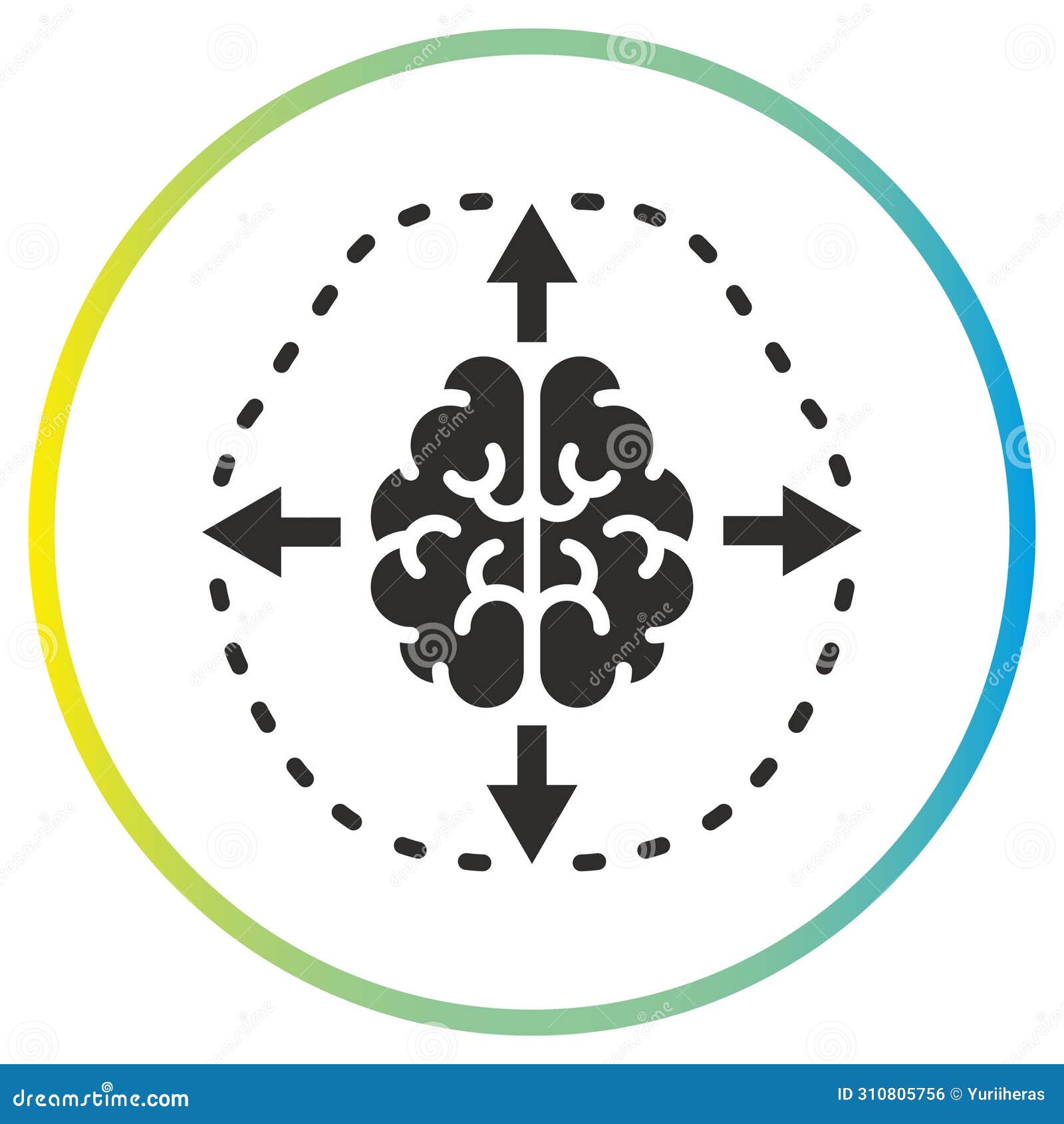 Mental Growth Silhouette Icon. Psychology Therapy Solid Sign. Human ...