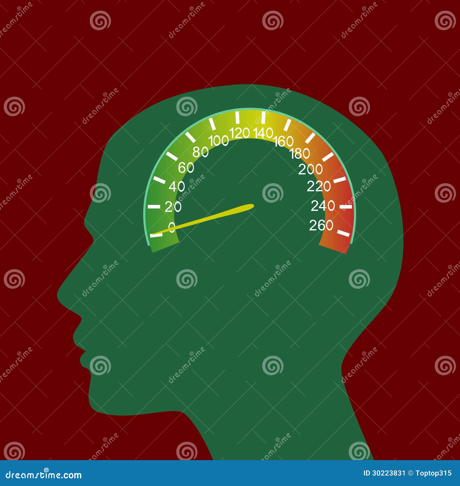 Speedometer brain stock vector. Illustration of creativity - 30223831