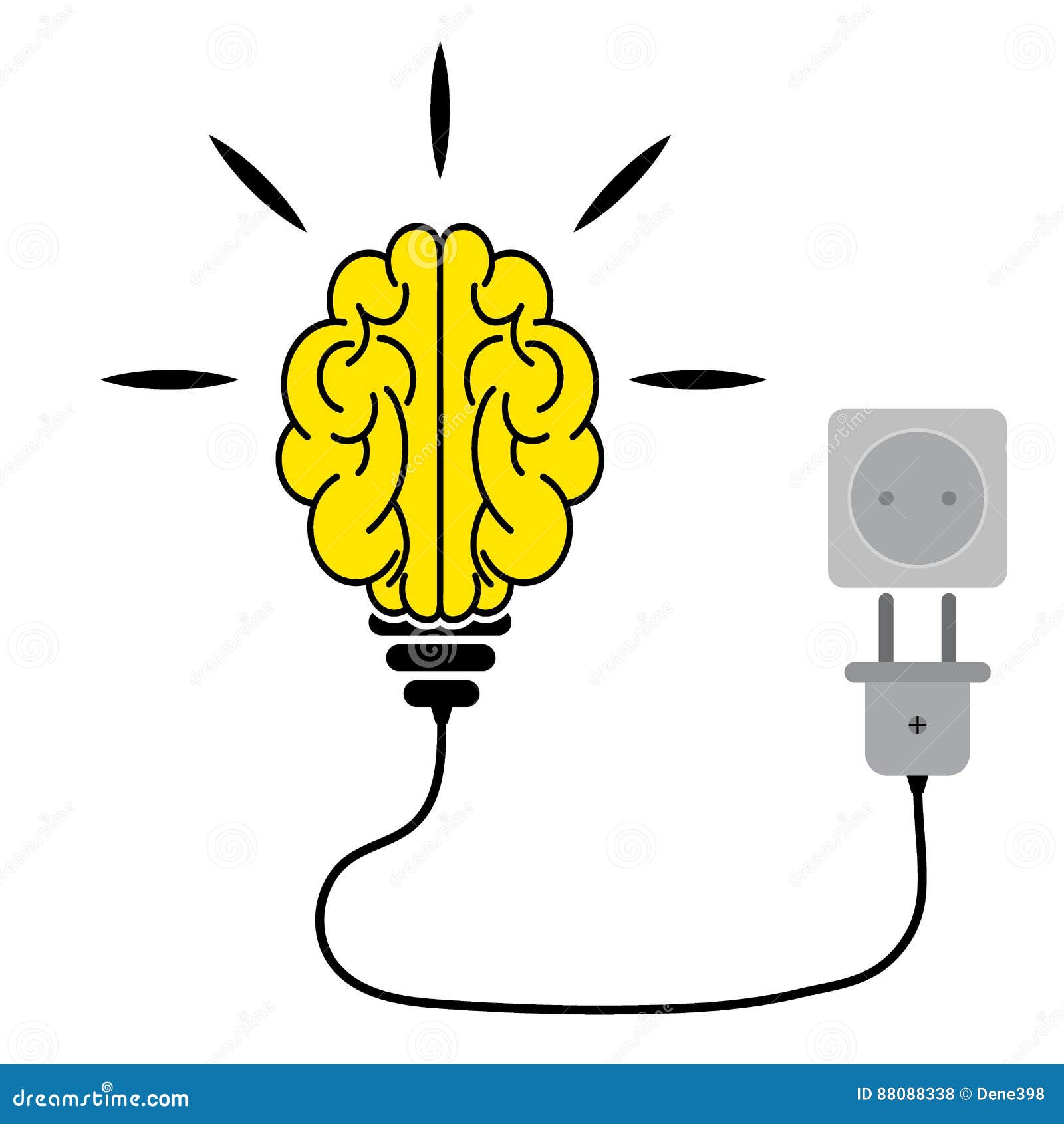 Human Brain in Vector Illustration. Stock Vector - Illustration of ...