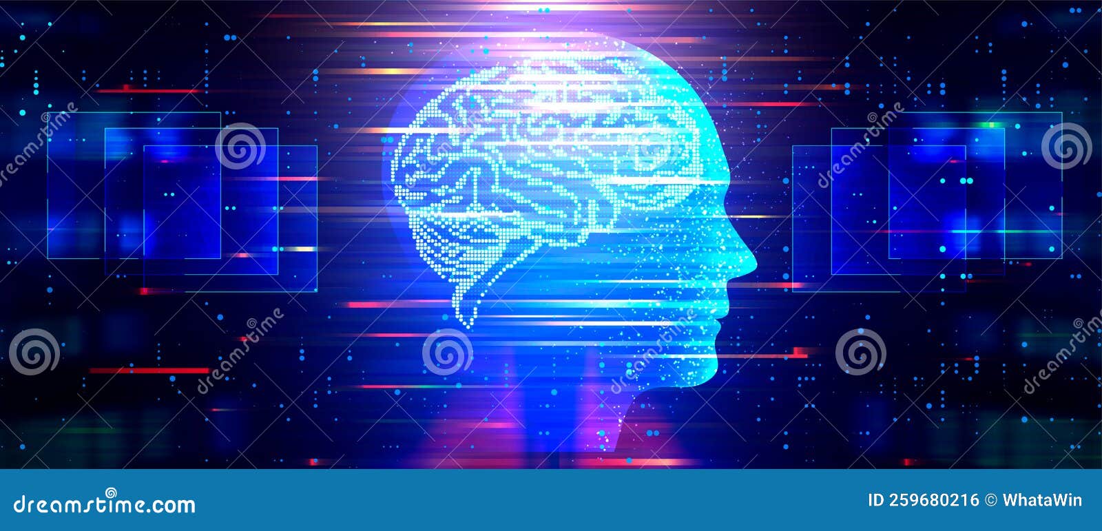 Human Brain Visualization. Futuristic Artificial Intelligence Concept ... Human Brain Visualization. Futuristic Artificial Intelligence Concept ...