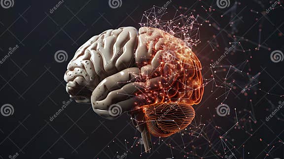 Human Brain Visualized Alongside an AI-powered Neural. Stock ... Human Brain Visualized Alongside an AI-powered Neural. Stock ...