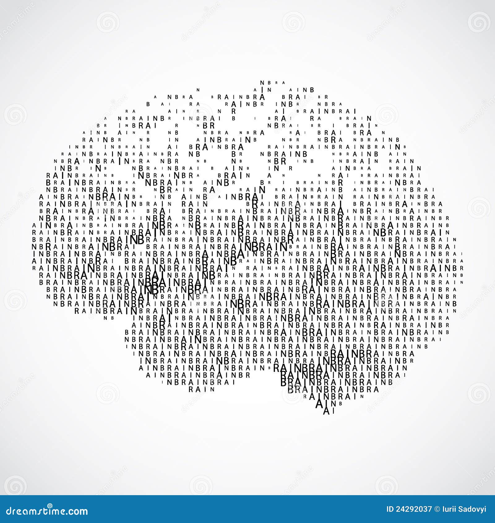 Human Brain on White Background Stock Illustration - Illustration of ...