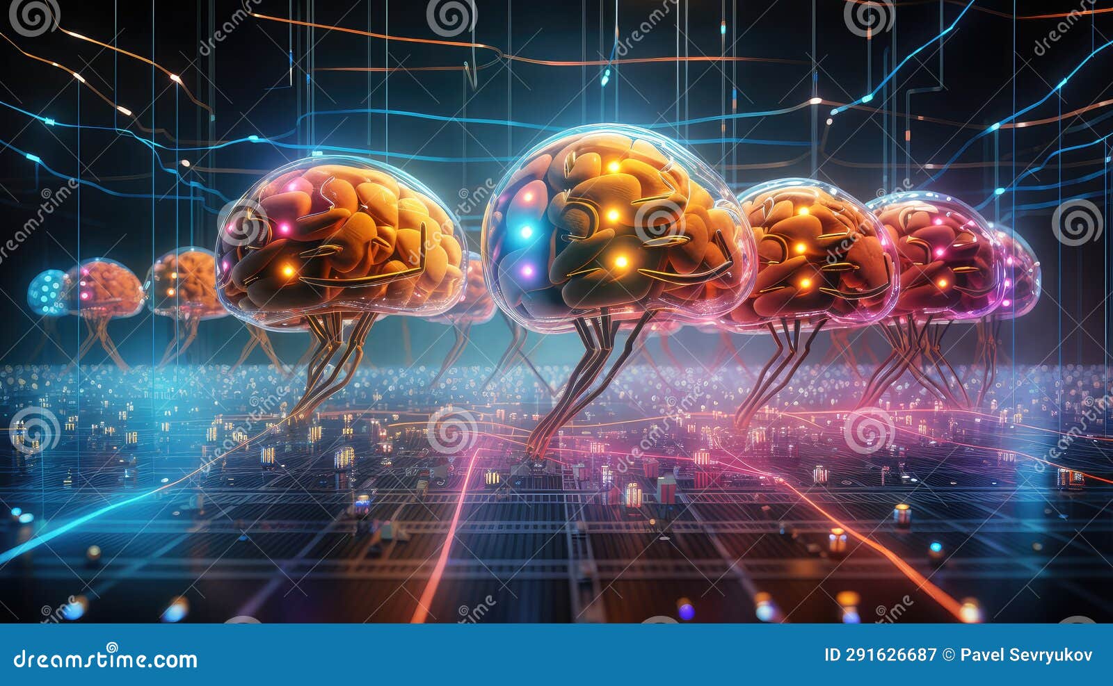 Brain With Wire Short Circuit In Cartoon Style Vector Illustration ...