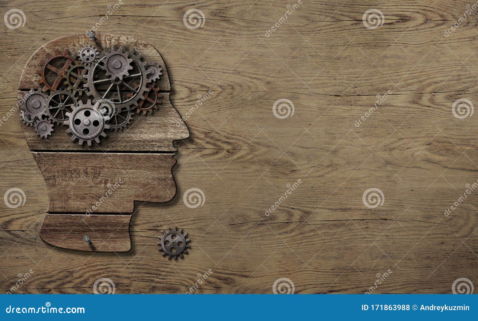Psychology or Brain Work Concept 3d Illustration Stock Photo - Image of ...
