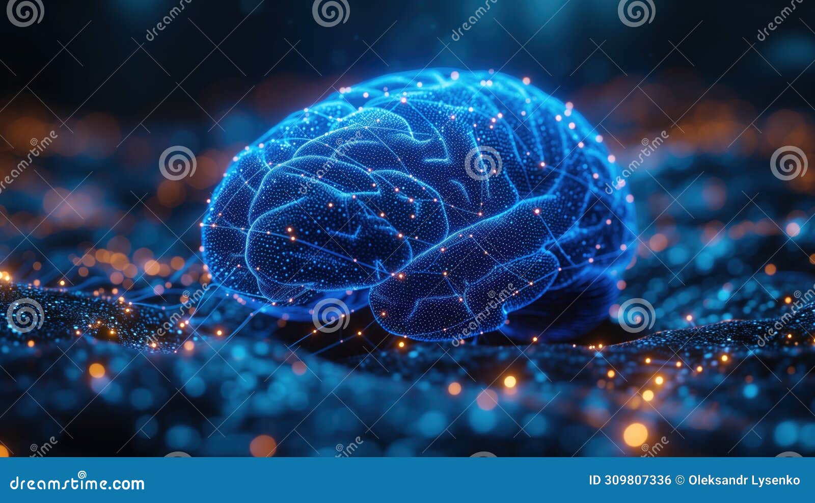 Human Brain Work Neuro Connections Concept Stock Illustration ...